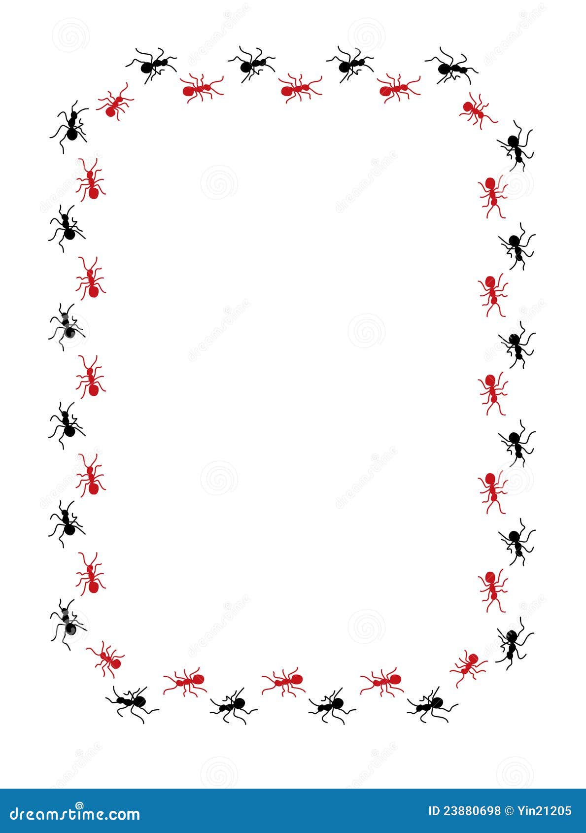 Ants border stock vector. Illustration of frame, illustrate - 23880698