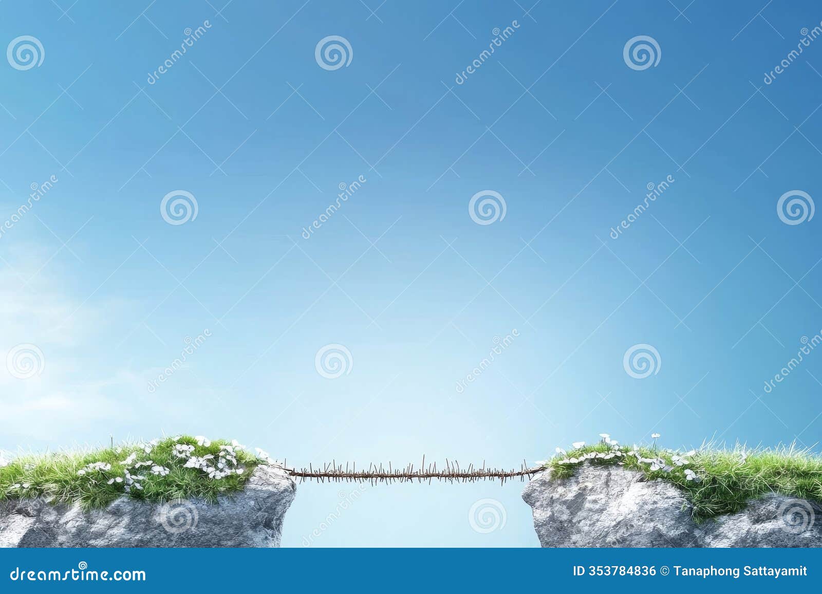 Ants Bridge Over Grassy Cliff Tiny Ants Build a Bridge Symbolizing ...