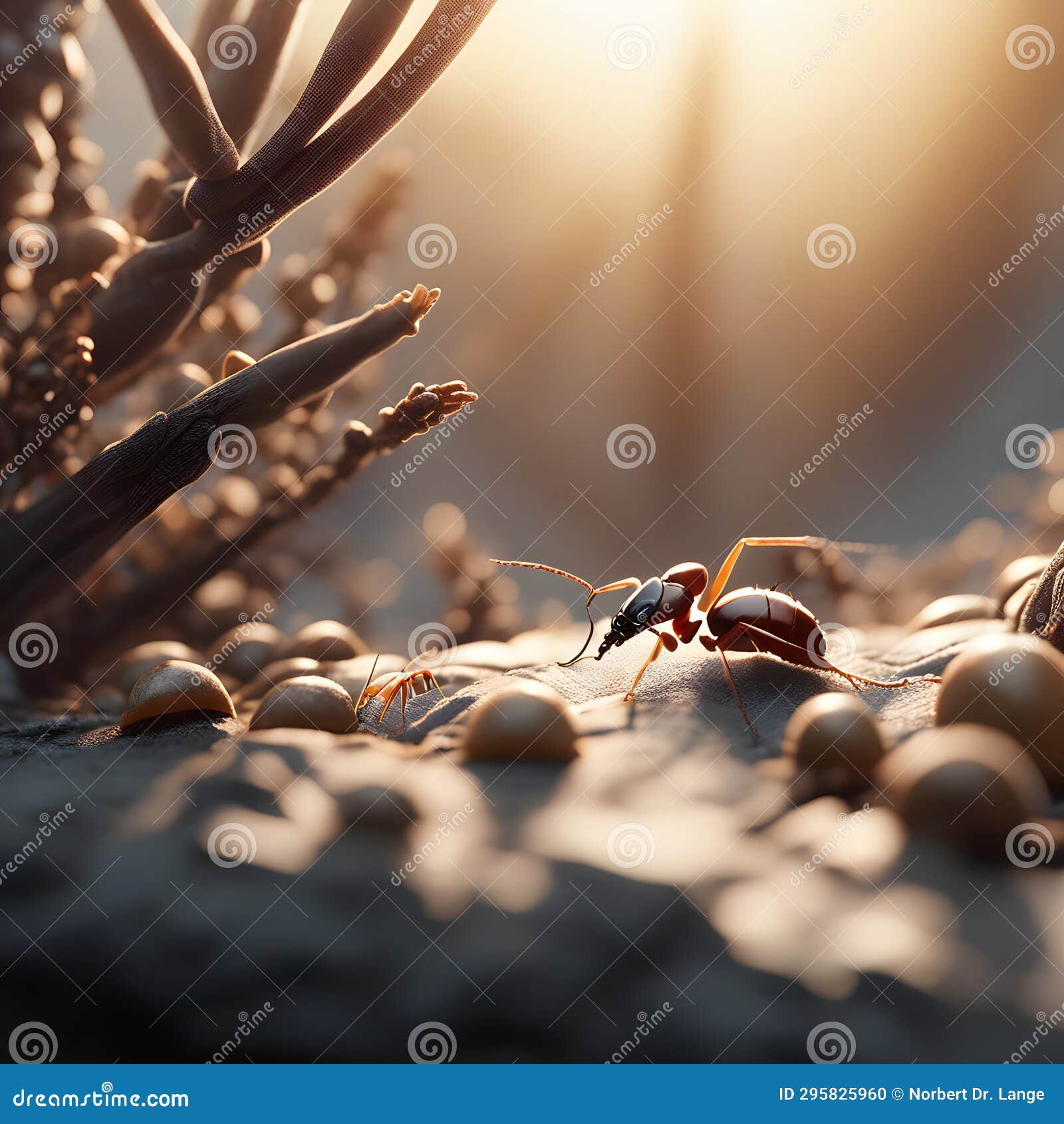 Ants in Forest, AI-Generatet Stock Illustration - Illustration of ...