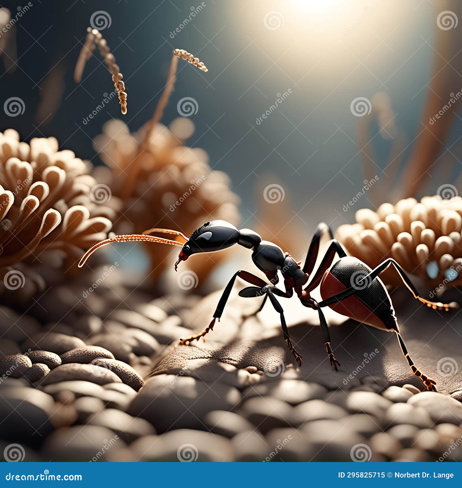 Ants in Forest, AI-Generatet Stock Image - Image of confused, formic ...