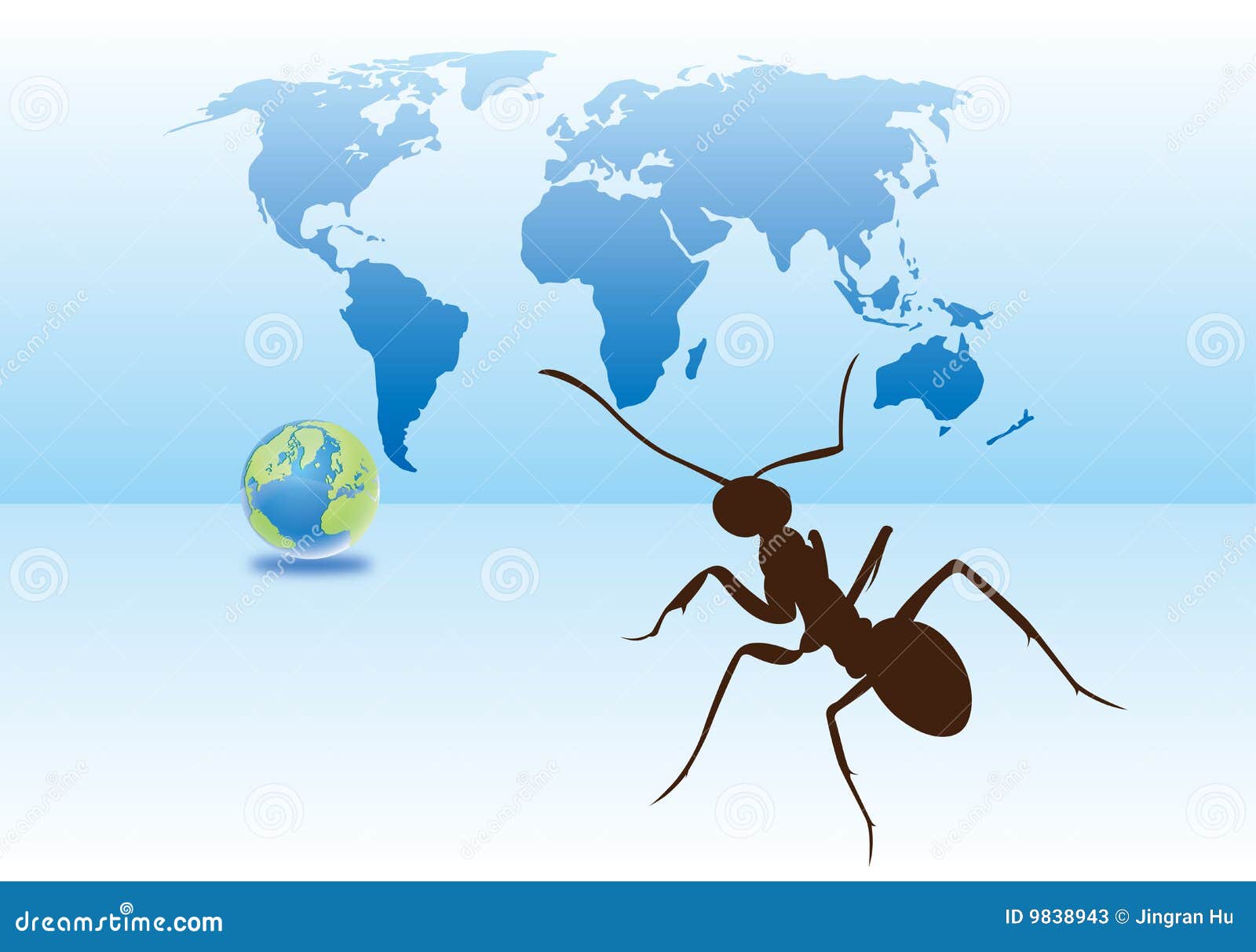 Ants and earth stock vector. Illustration of potence, crawl - 9838943