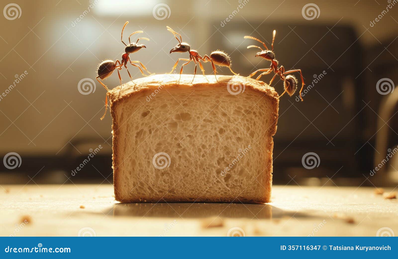 Ants At The Kitchen. Black Ant On A White Background Royalty-Free Stock ...