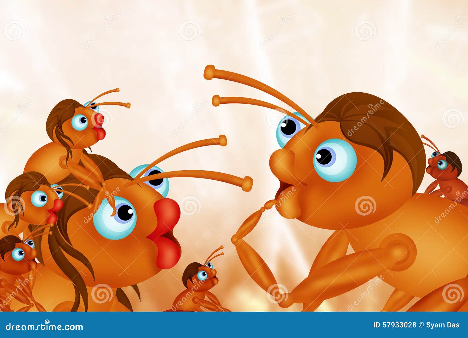 Ants family stock illustration. Illustration of illustrations - 57933028