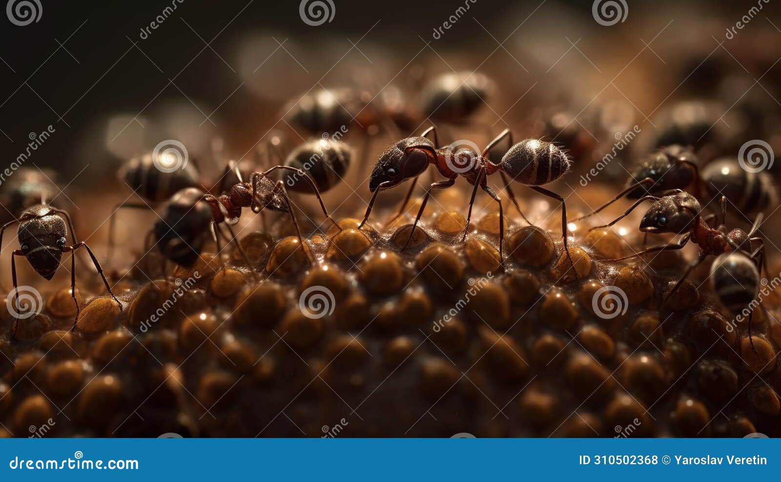 Ants Forming a Stack, Standing on Top of Each Other in an Intricate ...