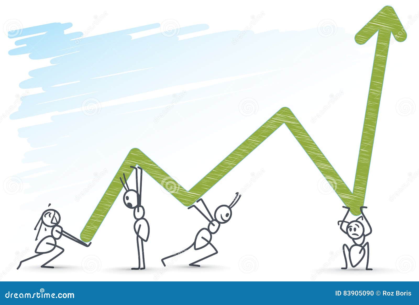 Ants holding a chart stock vector. Illustration of insect - 83905090