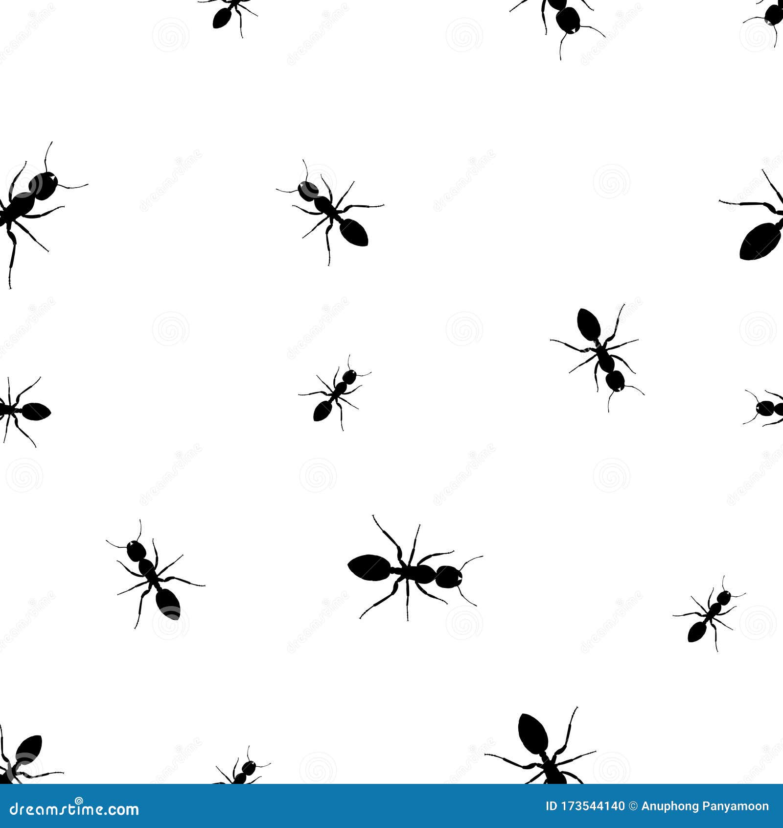 Ants Pattern Seamless. Ant Background. Anthill Texture. Ornament Of ...