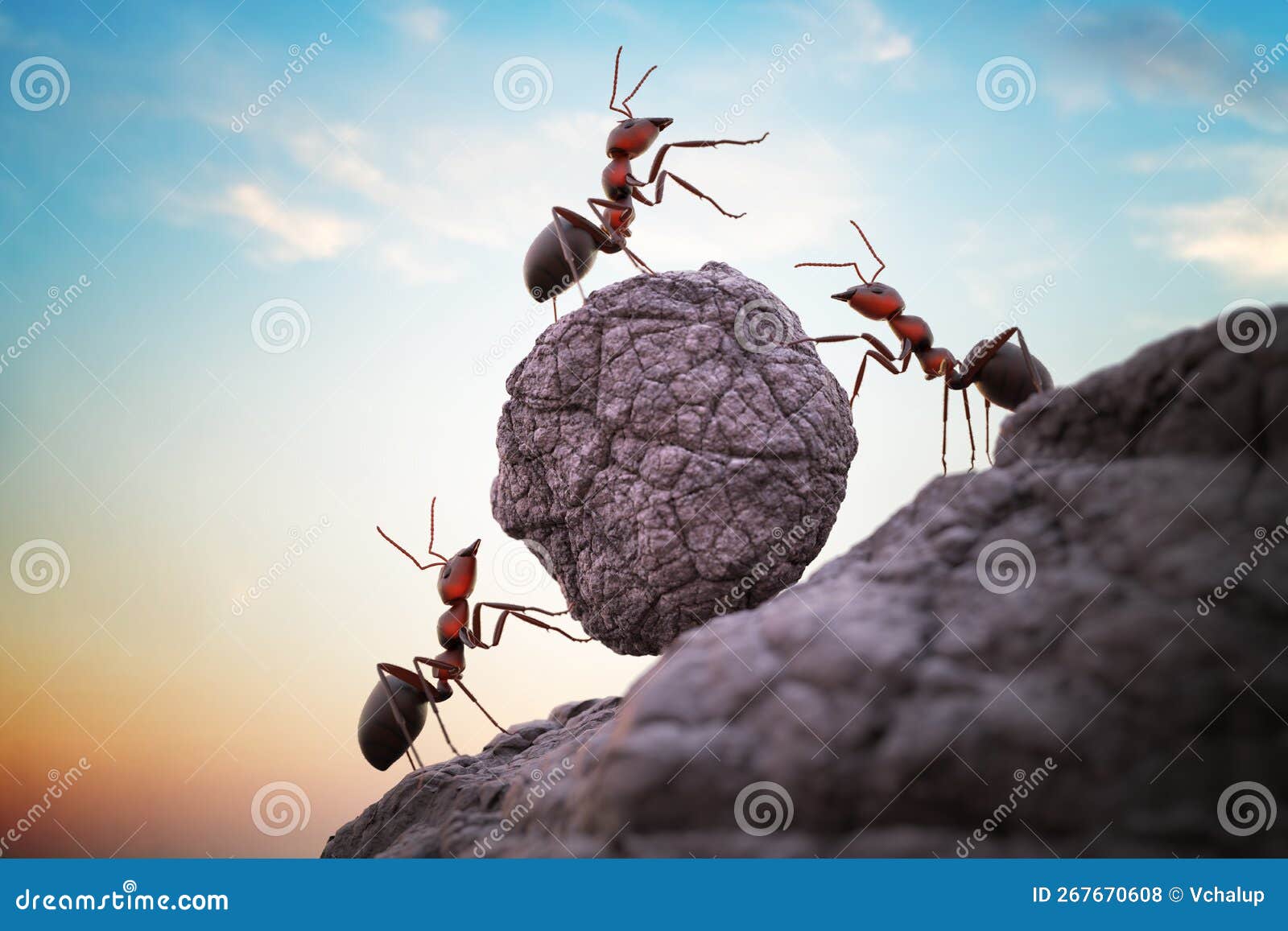 Ants Teamwork Drawing