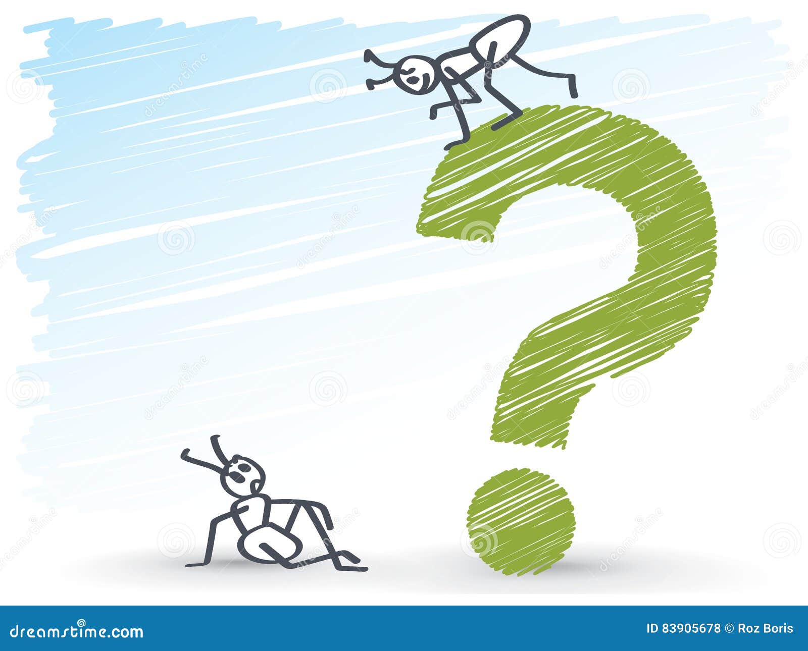 Ants And Question Mark Cartoon Vector | CartoonDealer.com #83907241