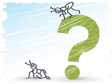 Ants and question mark stock vector. Illustration of problem - 83905678