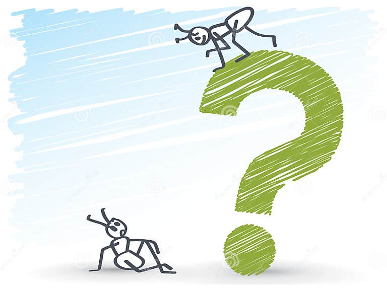 Ants and question mark stock vector. Illustration of problem - 83905678