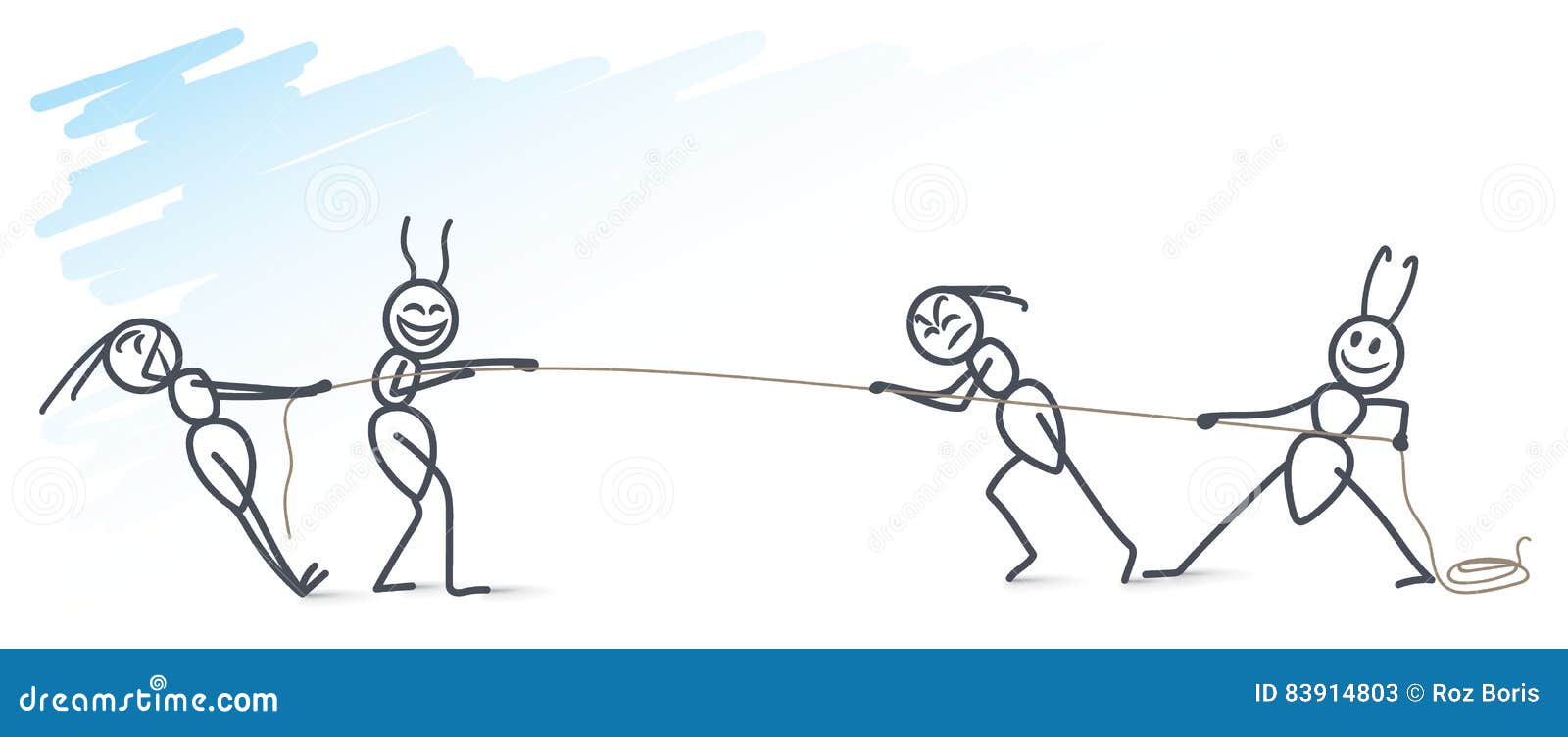 Cartoon Pulling Rope Stock Illustrations – 790 Cartoon Pulling Rope ...
