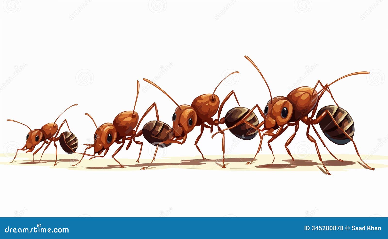 Ants Drawing stock vector. Illustration of ants, colony - 345280878