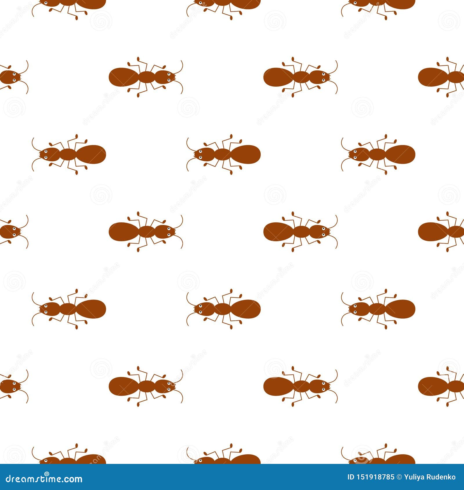 Ants on White Background. Seamless Background Pattern Stock ...