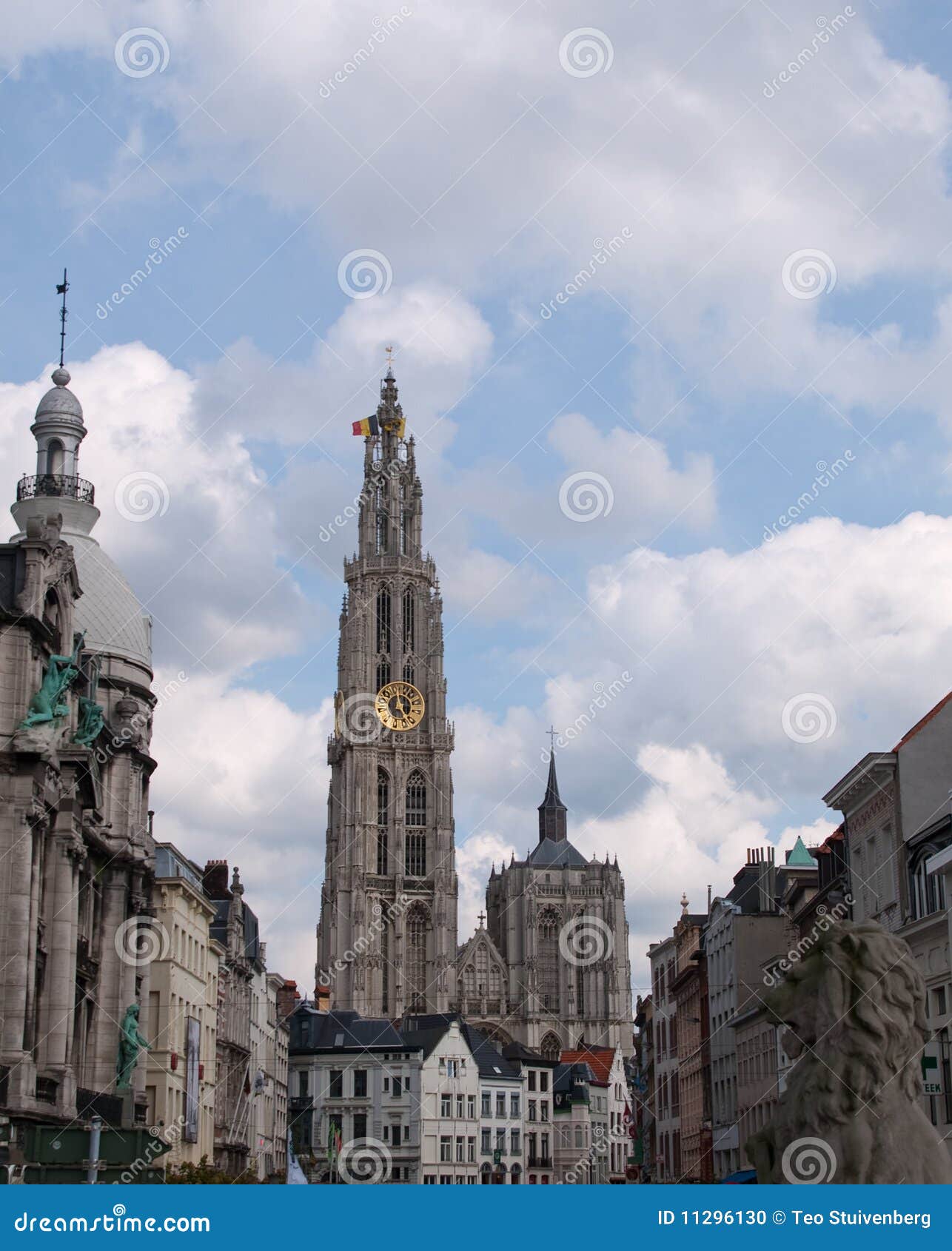 Antwerp, Belgium. Baroque Buildings On Leistraat And Meir Street ...