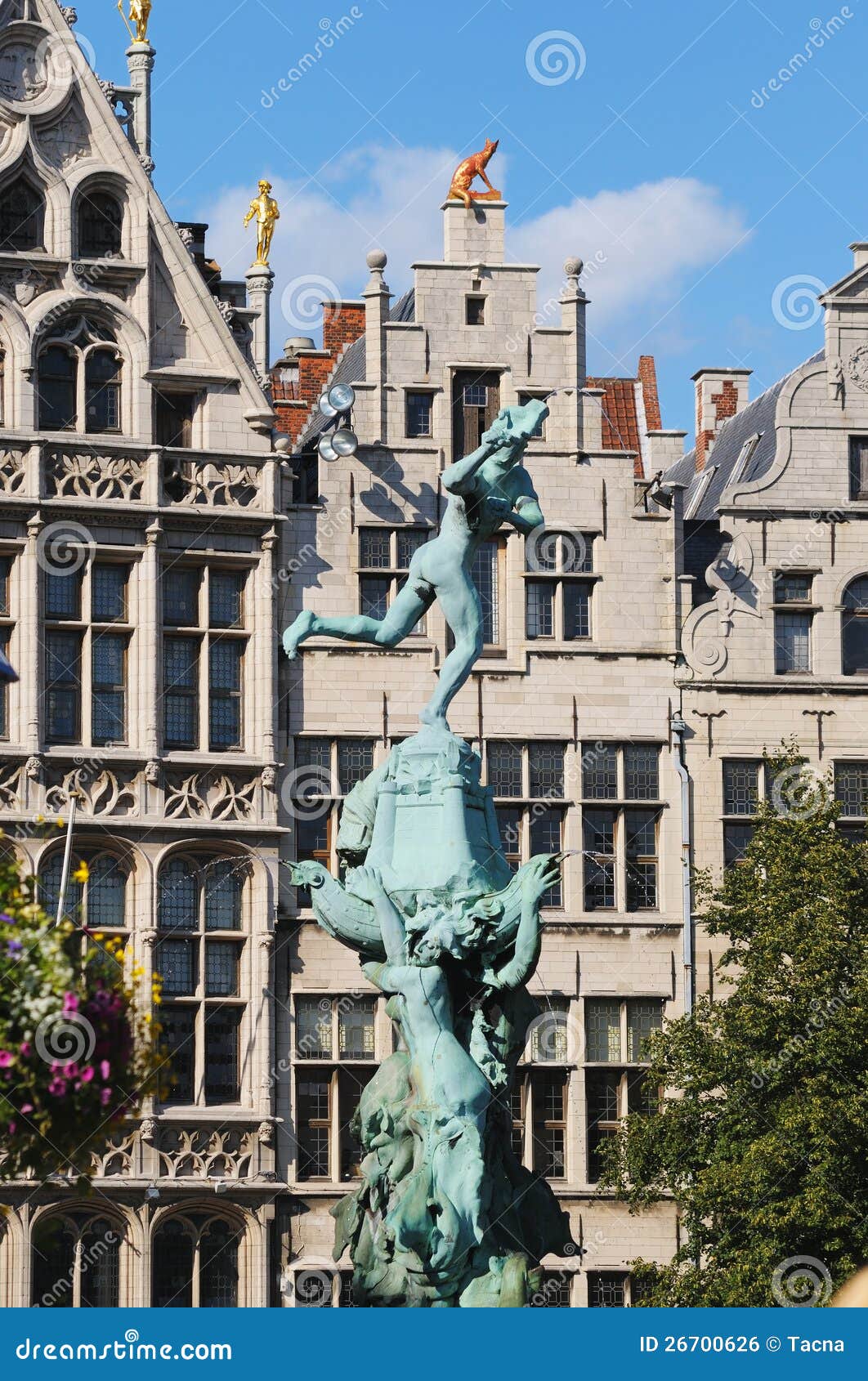 Antwerp, Belgium stock photo. Image of europe, statue - 26700626