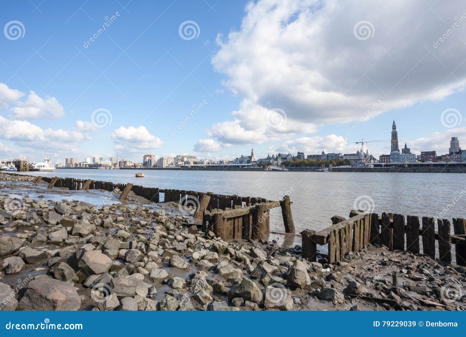 Antwerp at waterfront stock image. Image of stone, famous - 79229039