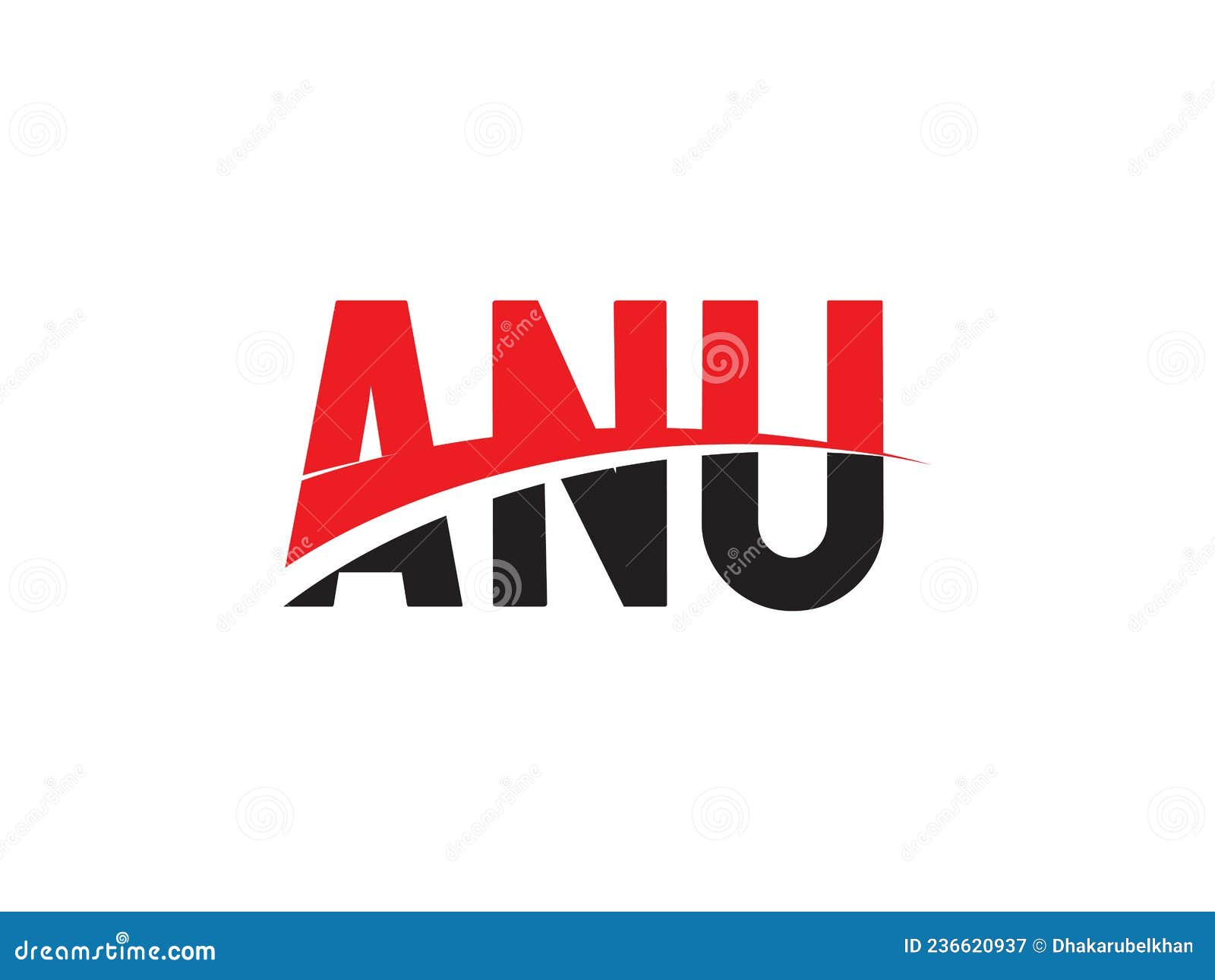 ANU Letter Initial Logo Design Vector Illustration Stock Vector ...