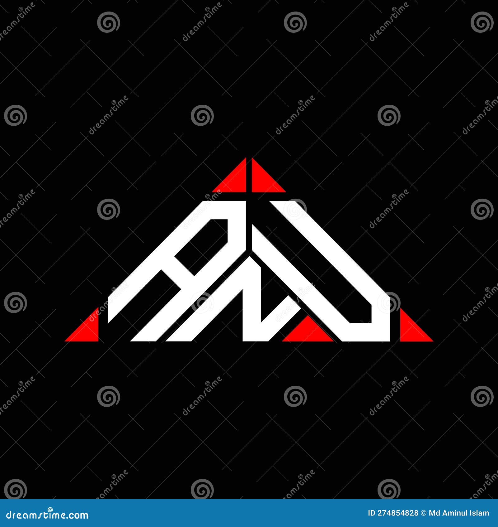 ANU Letter Logo Creative Design with Vector Graphic, ANU Simple and ...