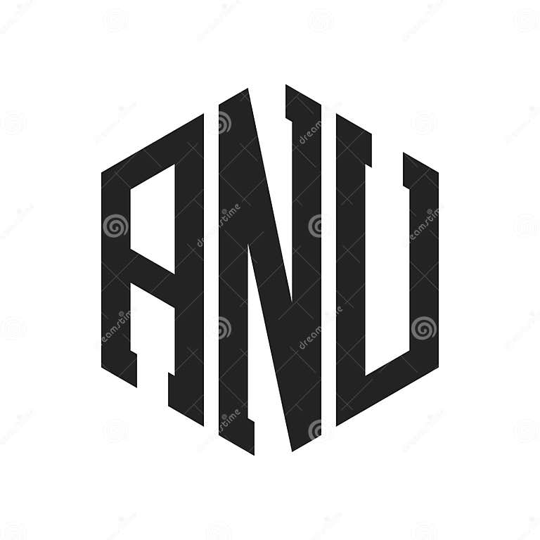 ANU Logo Design. Initial Letter ANU Monogram Logo Using Hexagon Shape ...