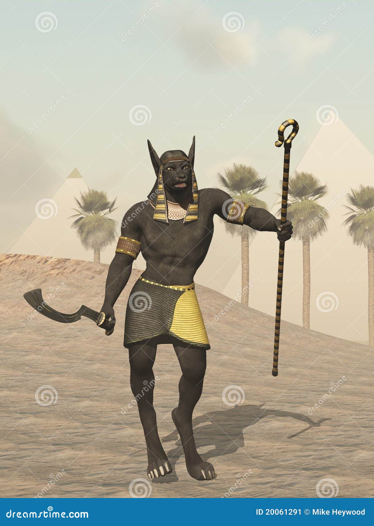 Anubis ägyptischer Gott Der Toten Stock Abbildung - Illustration von ...