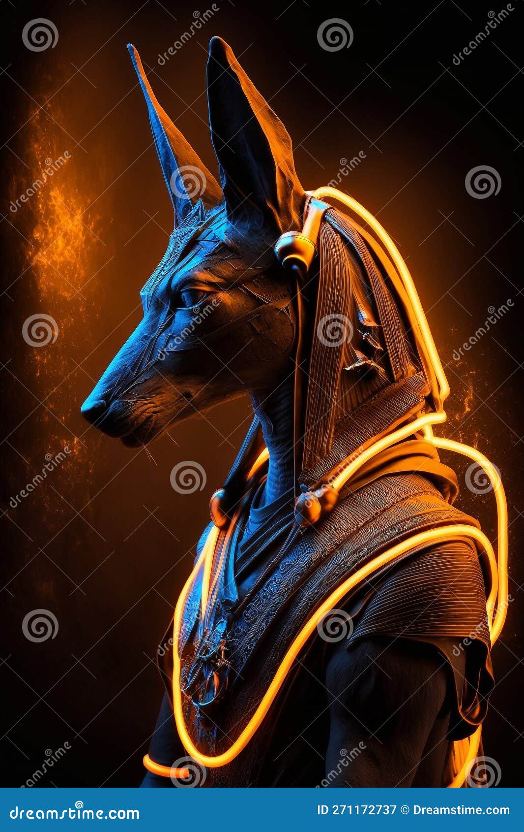 Anubis, Ancient Egyptian God of the Dead Stock Illustration ... Anubis, Ancient Egyptian God of the Dead Stock Illustration ...