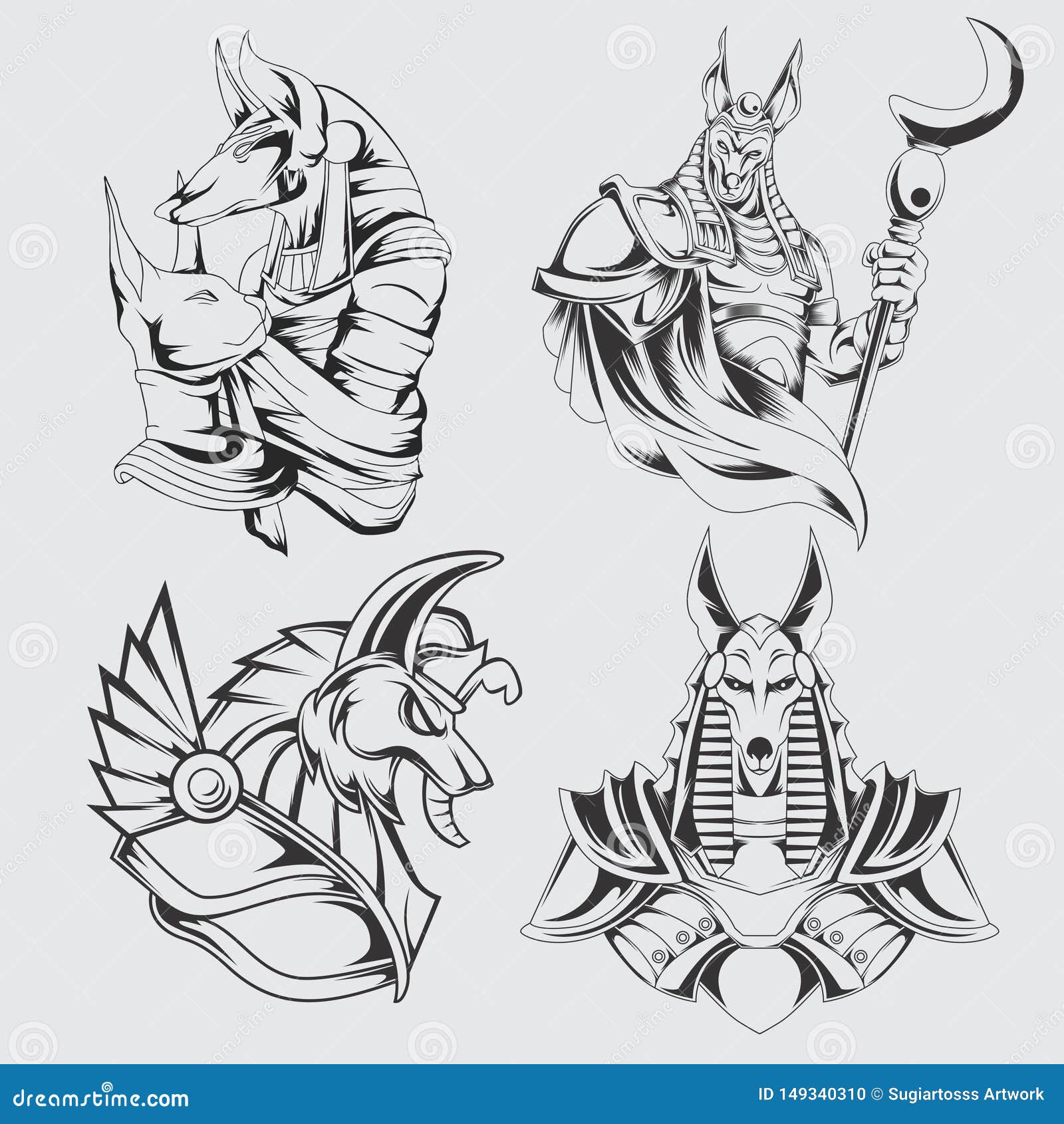 Anubis Tattoo Designs