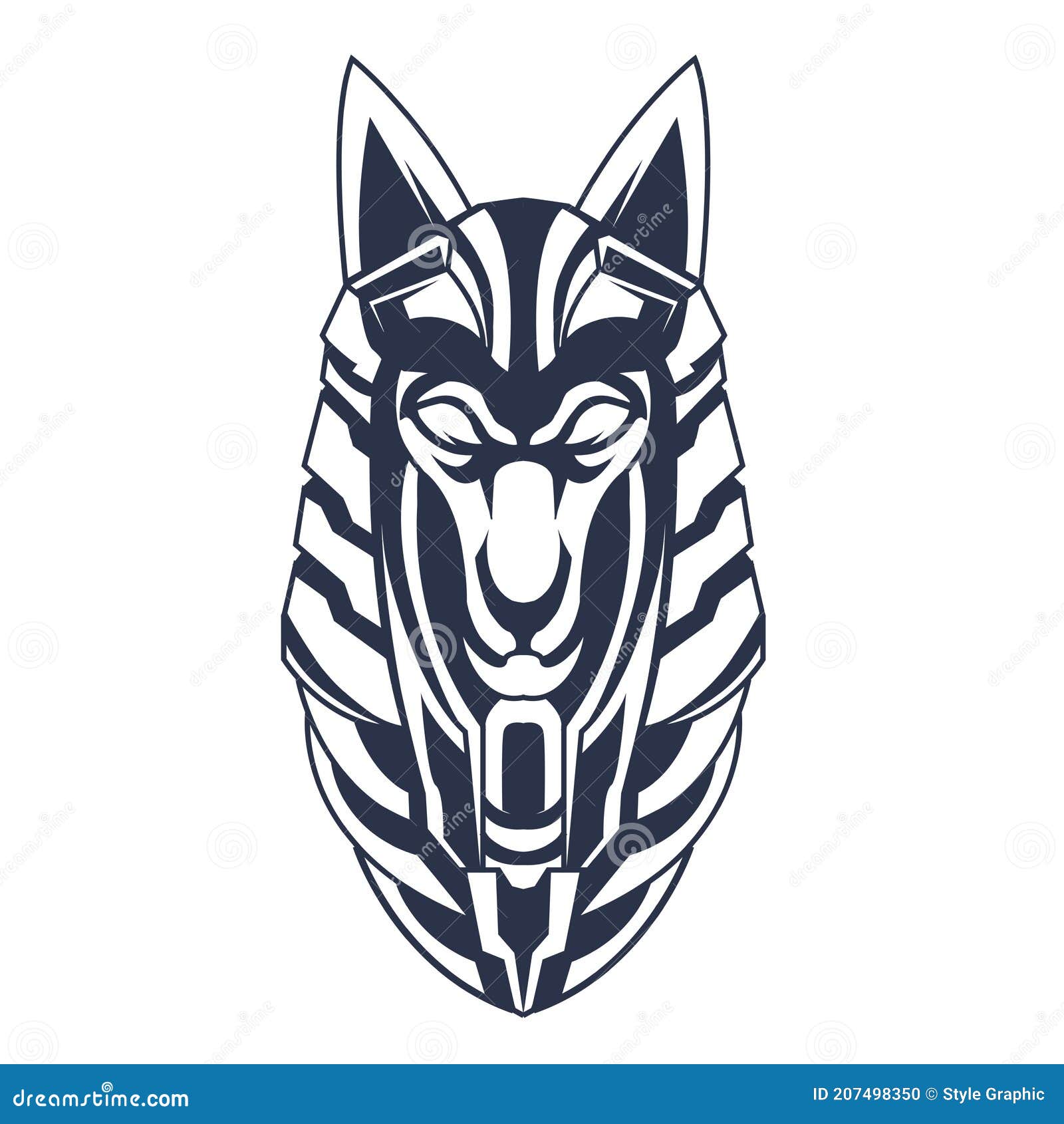 Anubis God Of Egypt Mythology Character Design Vector Illustration ...