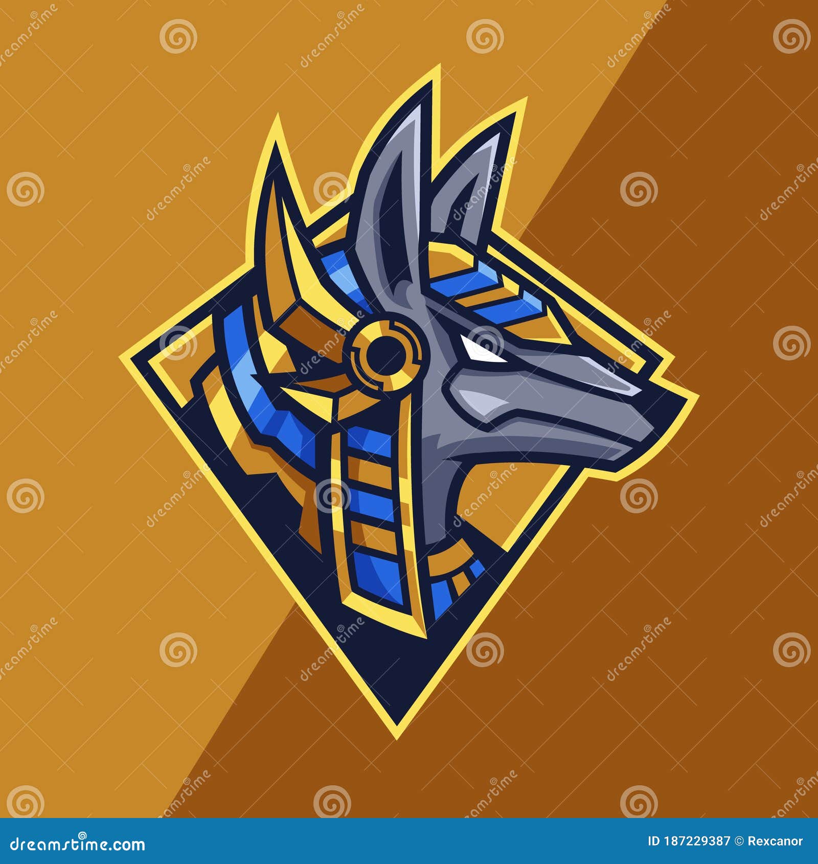 Anubis Esport Team Logo Design Stock Vector - Illustration of desert ...