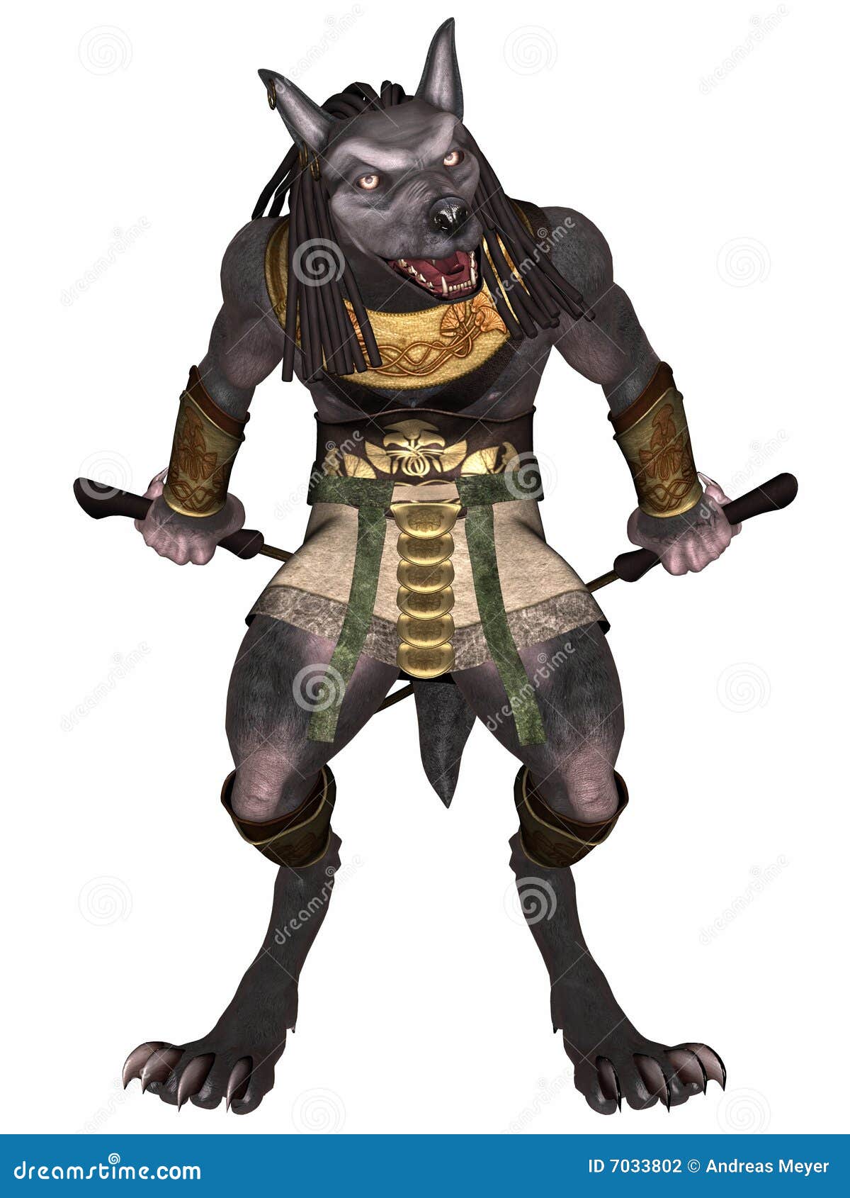 Anubis-Fantasy Egyptian Monster Stock Illustration - Illustration of ...