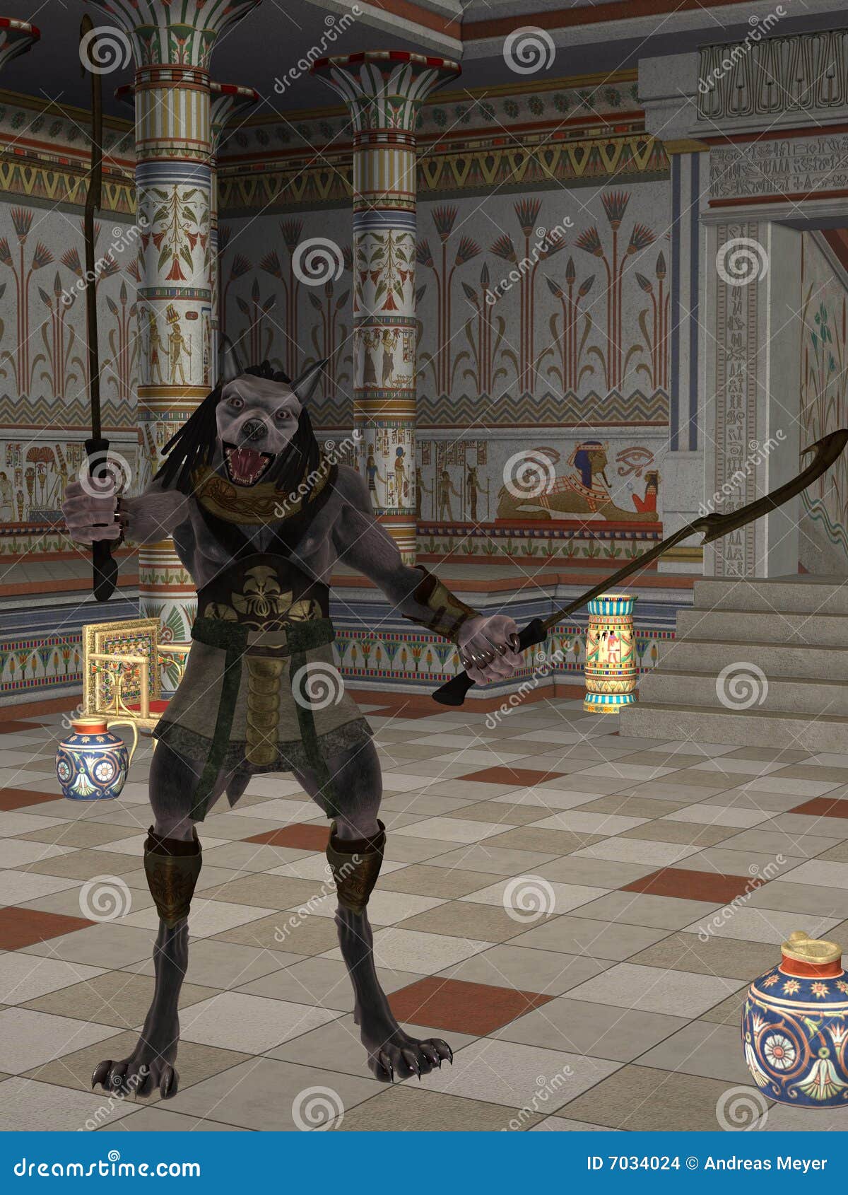 Anubis-Fantasy Egyptian Monster Stock Image | CartoonDealer.com #7033885