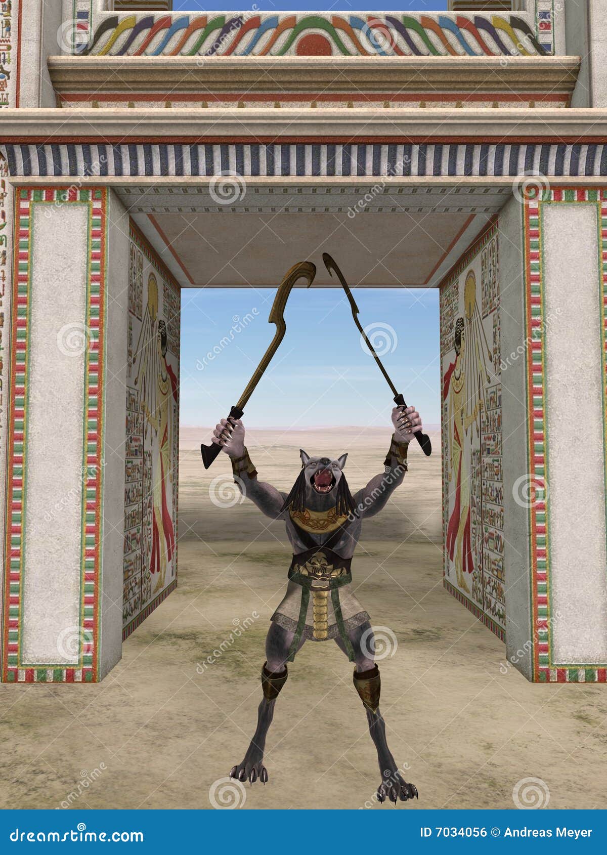 Anubis-Fantasy Egyptian Monster Stock Image | CartoonDealer.com #7033885