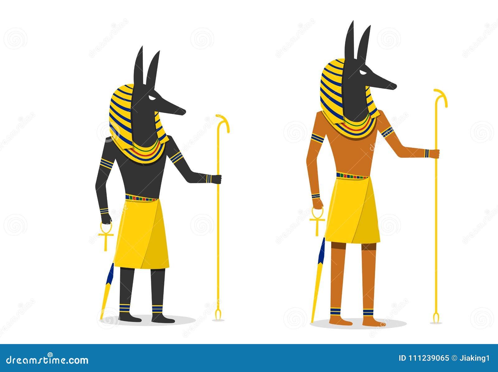 Anubis In Flat Vector Design Isolated On White | CartoonDealer.com ...
