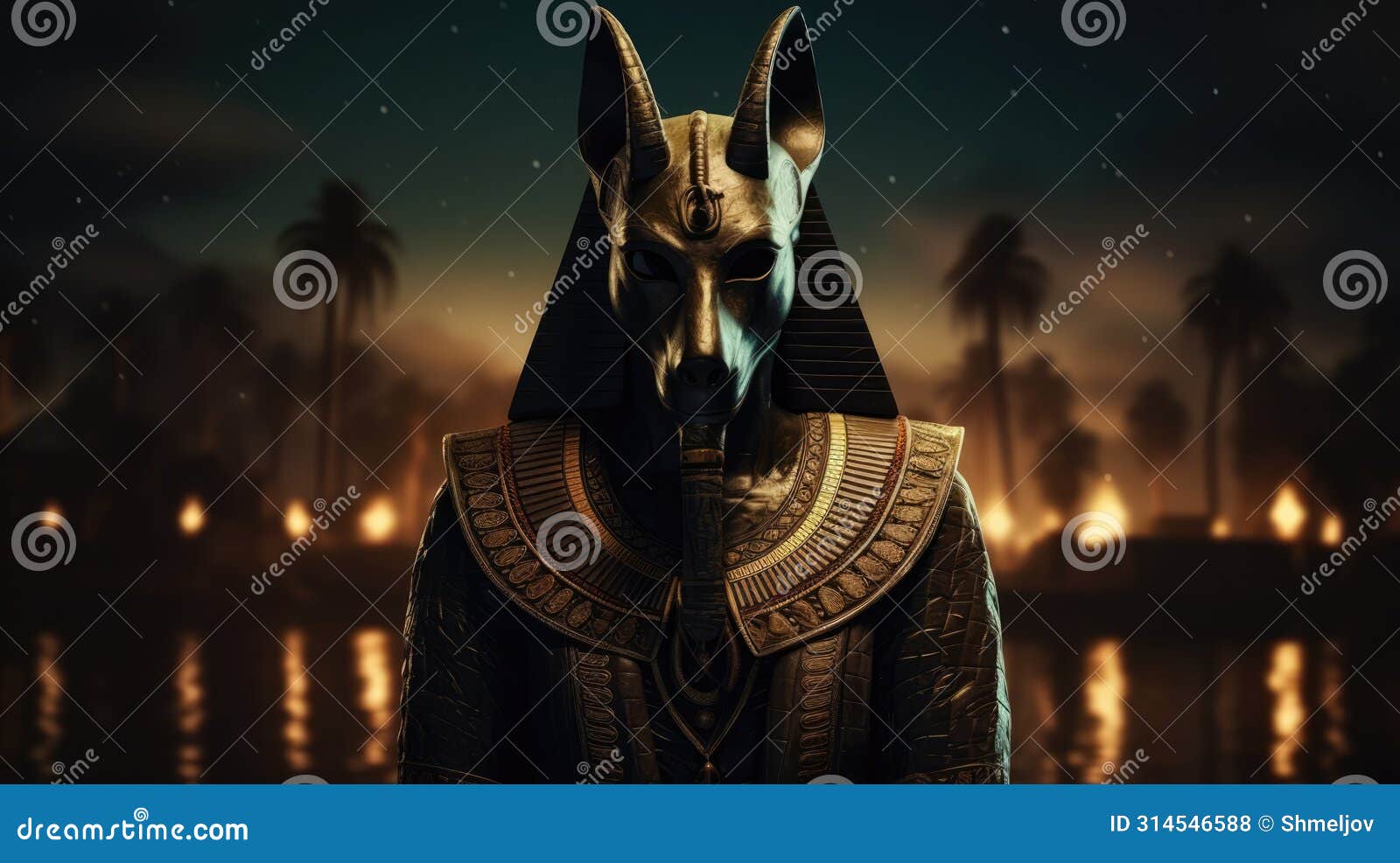 Anubis, God Of Ancient Egypt. The Ancient Egyptian God Of Death And The ...