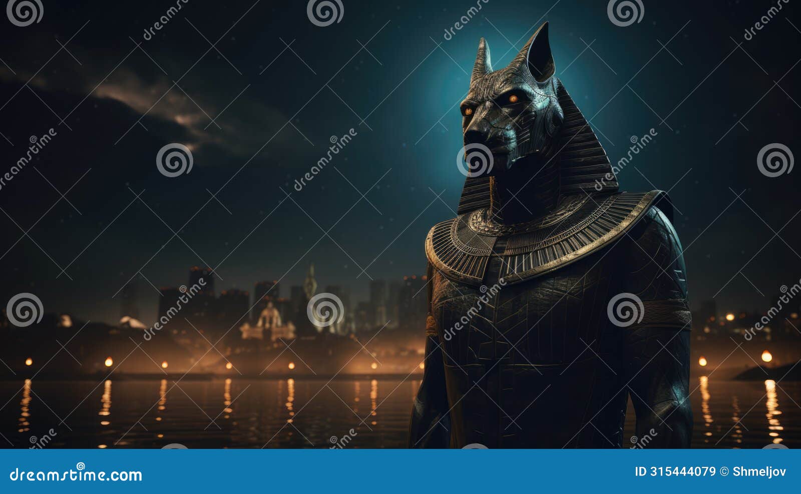 Anubis, God of Ancient Egypt. the Ancient Egyptian God of Death and the ...