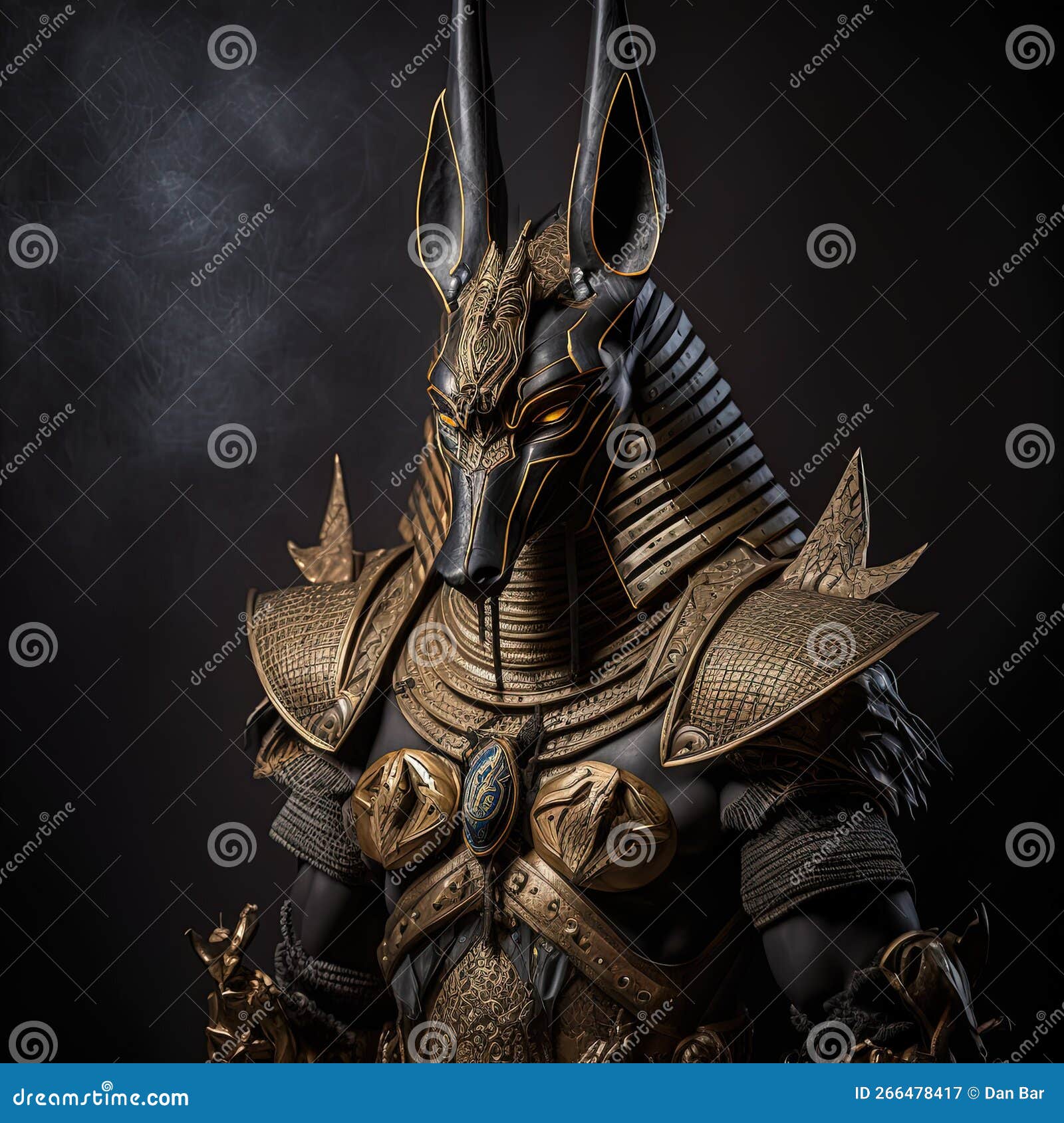 Anubis God Warrior, Antropomorphized, in Armour, Generative Ai Stock ...