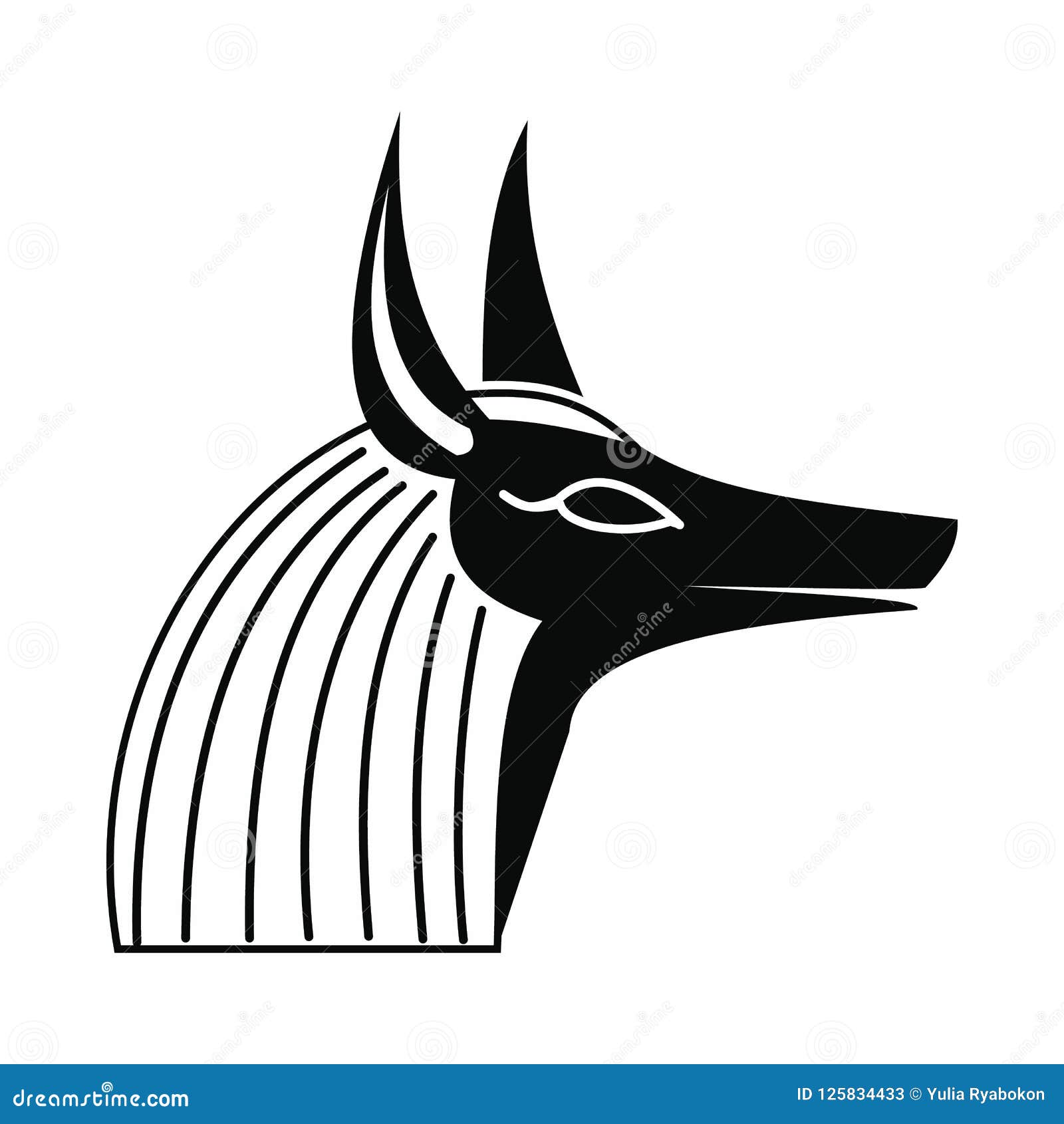Anubis Head Mascot Logo Design Cartoon Vector | CartoonDealer.com ...