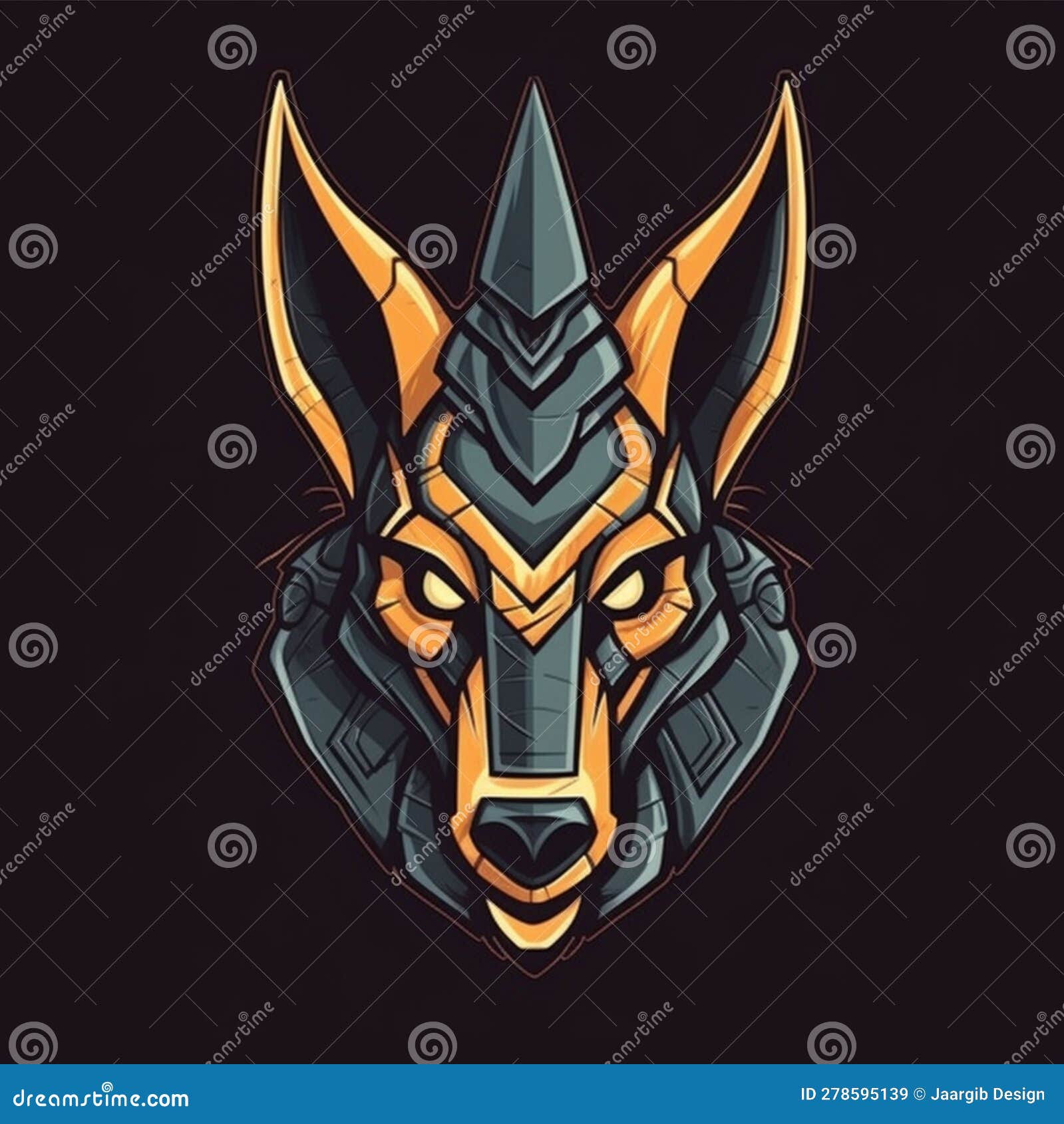 Anubis illustration stock illustration. Illustration of mythology ...
