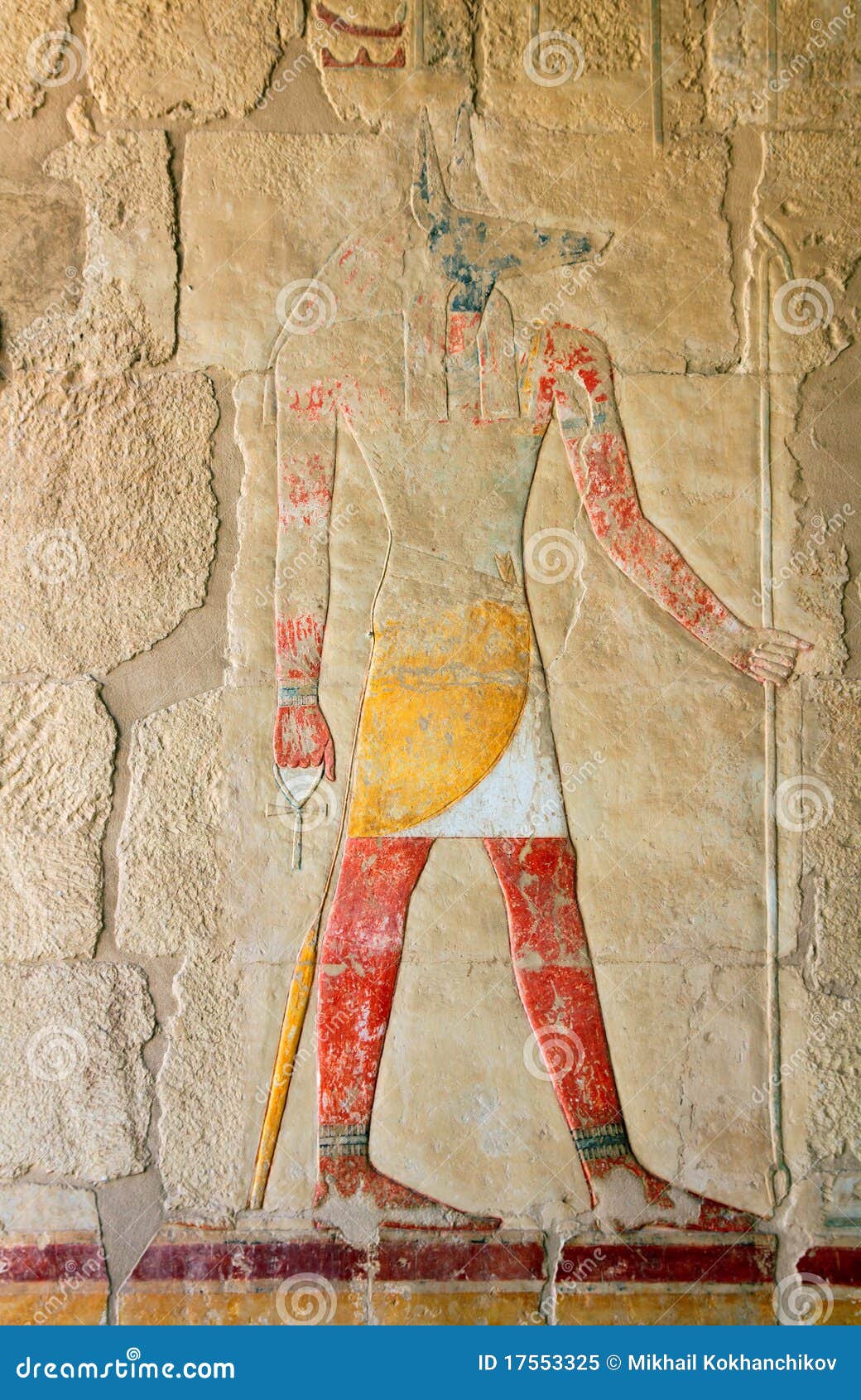 Anubis - Imagem Antiga Da Cor De Egipto Imagem de Stock - Imagem de ...
