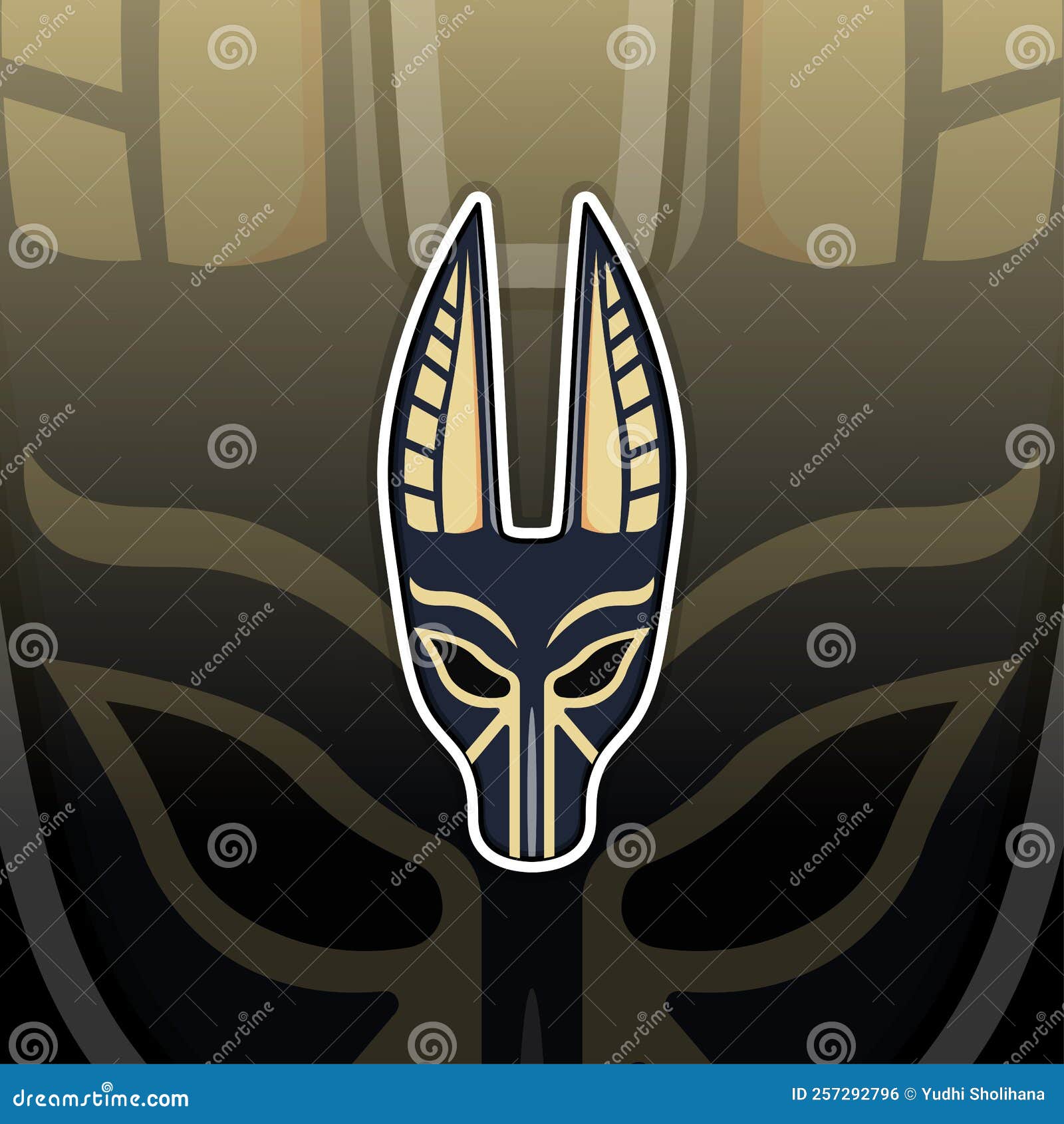 Anubis Logo Mascot, Vector Illustration Stock Vector - Illustration of ...