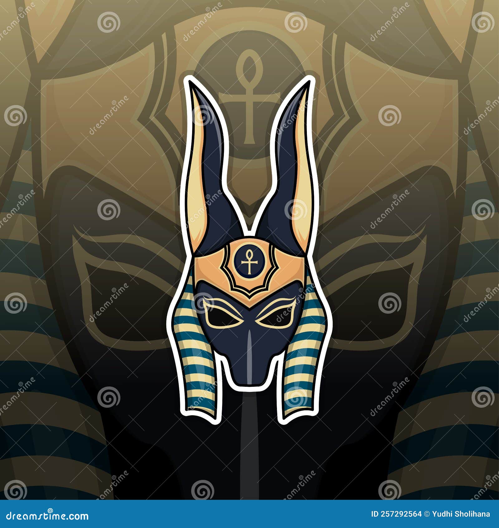 Anubis Logo Mascot, Vector Illustration | CartoonDealer.com #257292564