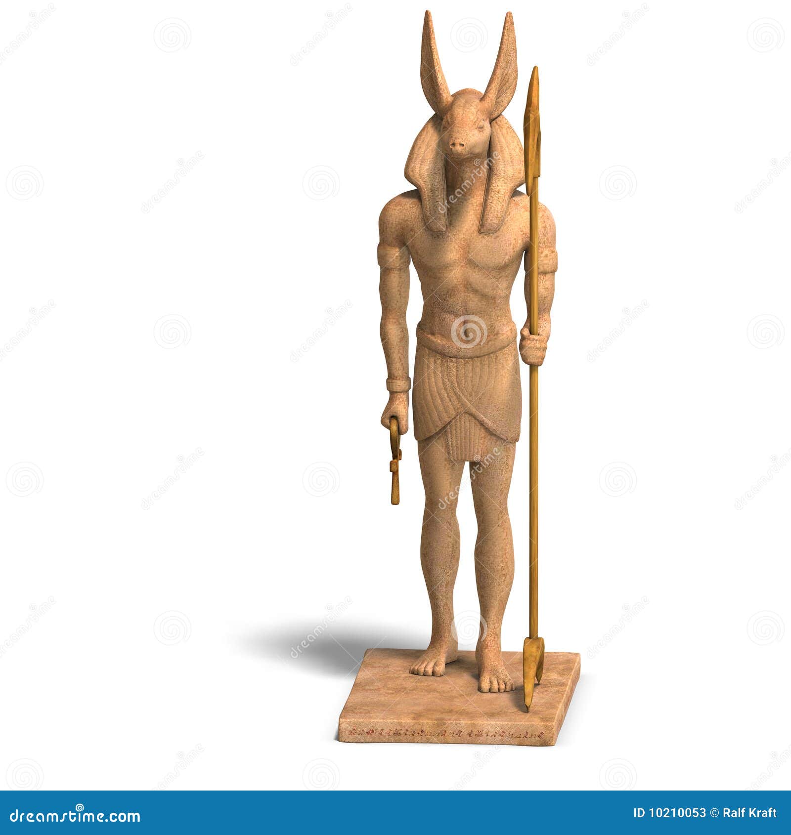 Anubis statue stock illustration. Illustration of sceptre - 10210053