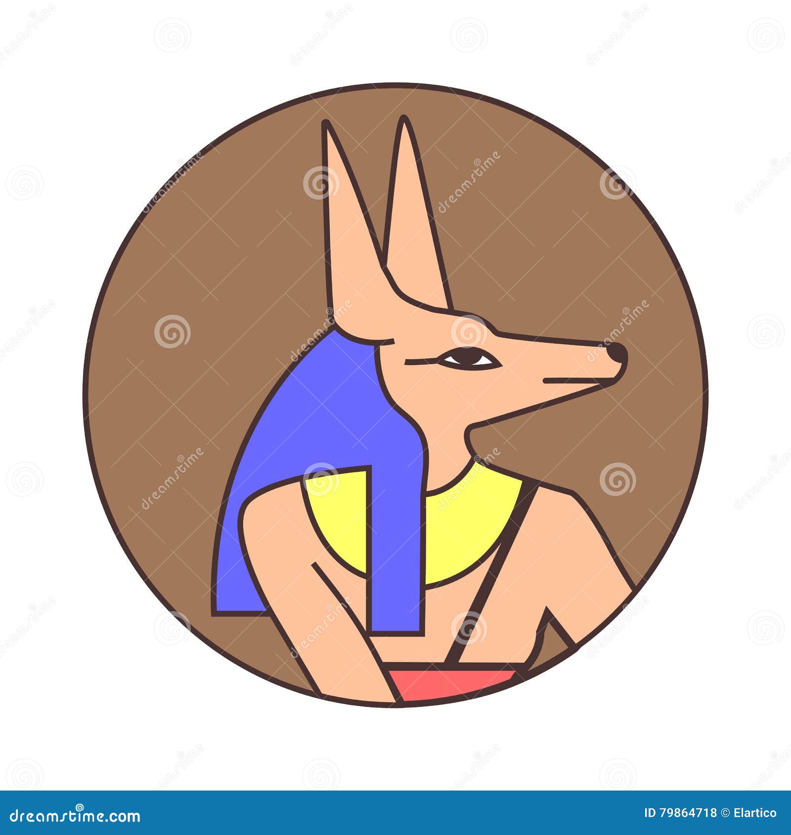 Anubis symbol vektor illustrationer. Illustration av vektor - 79864718