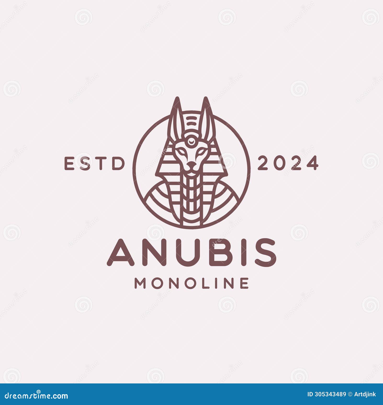 Anubis Vector Logo Design Illustration Stock Vector - Illustration of ...