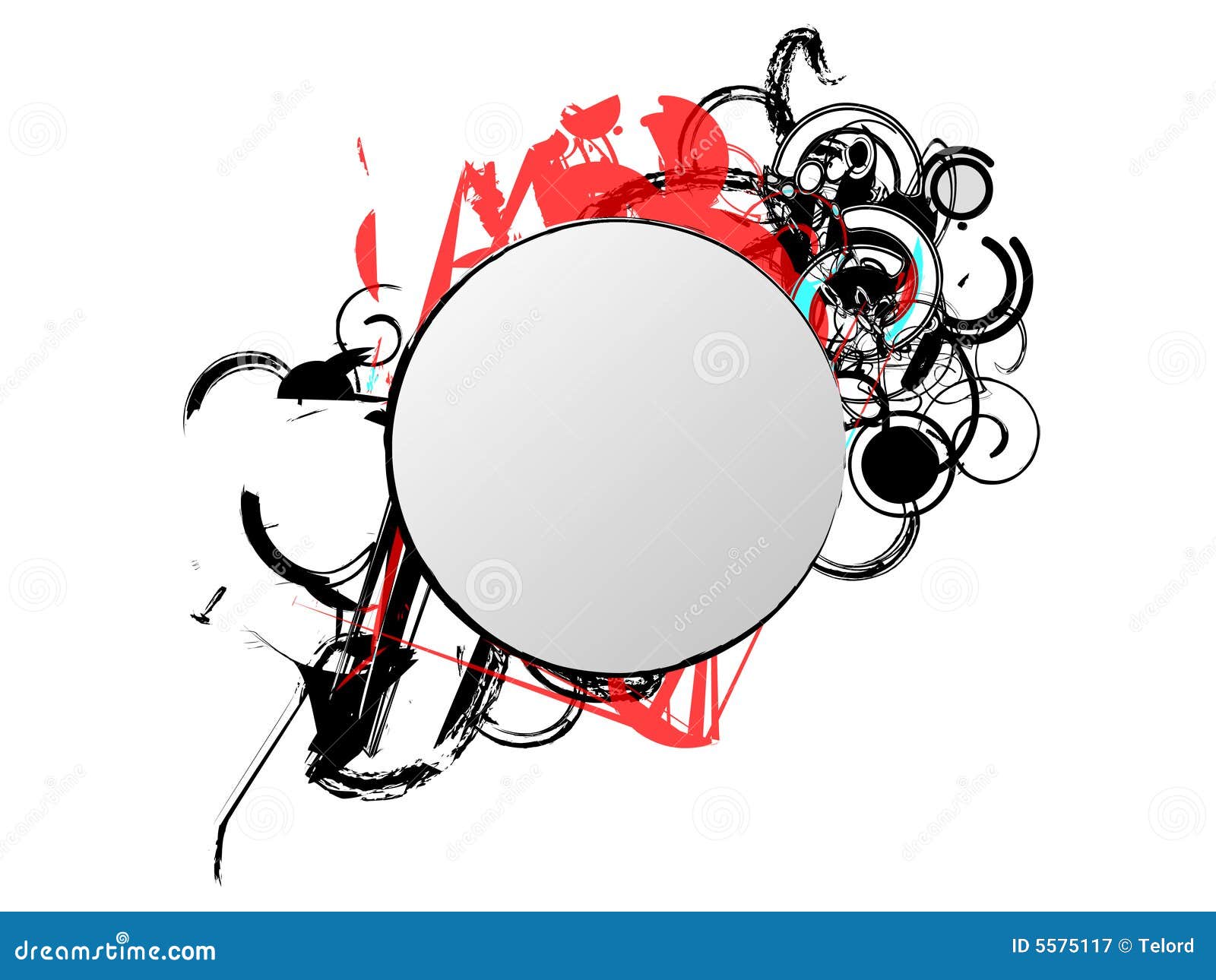 Anule Isolado Projetado Em Volta Da Etiqueta Ilustração Stock ...