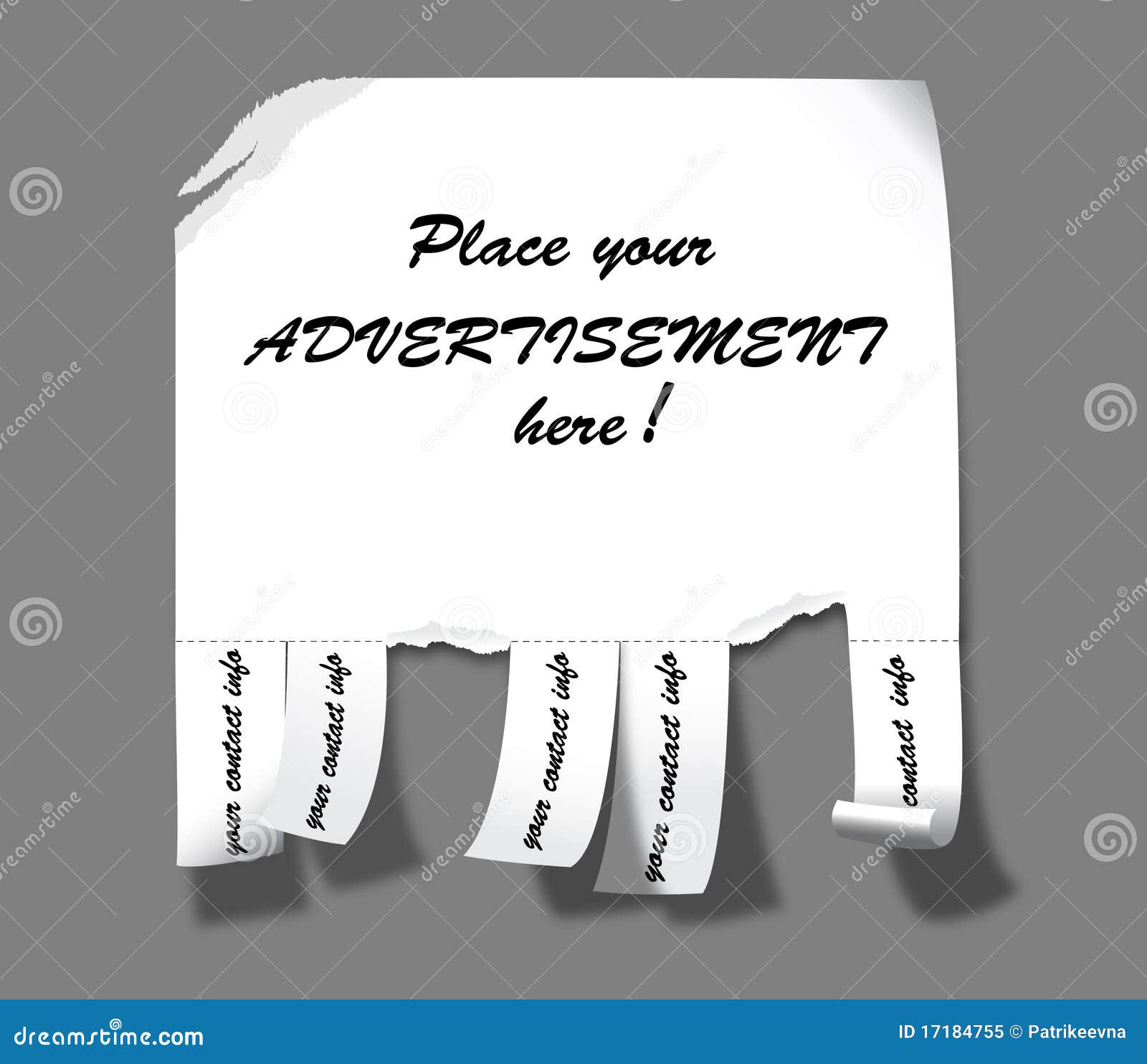 Anuncio de papel ilustración del vector. Ilustración de marca - 17184755