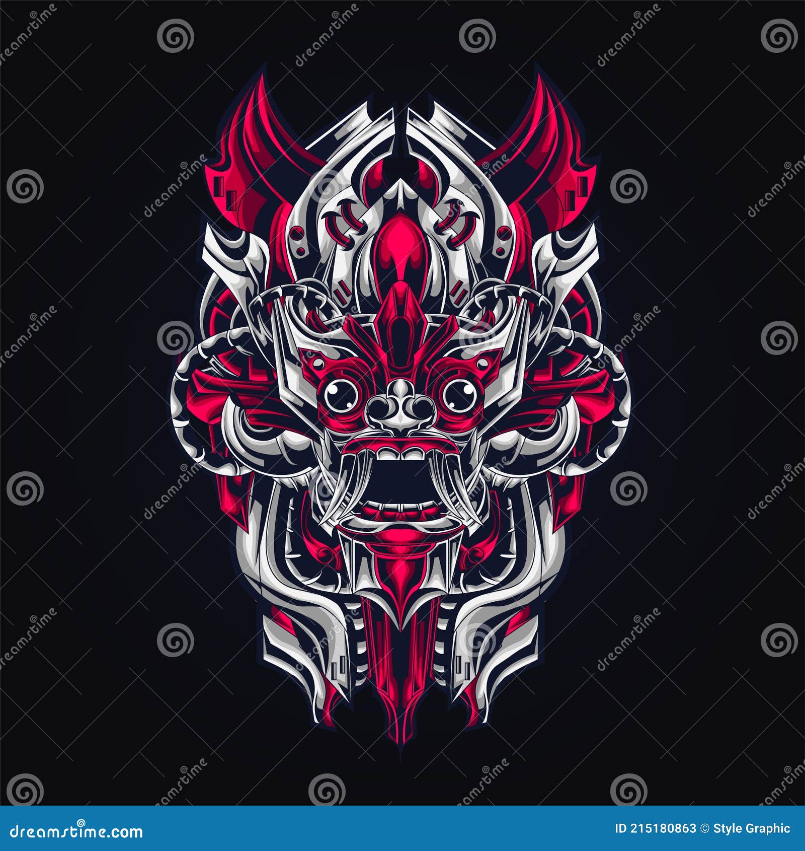 Culture Balinese Indonesian Mascot Logo Vector Illustration Stock ...