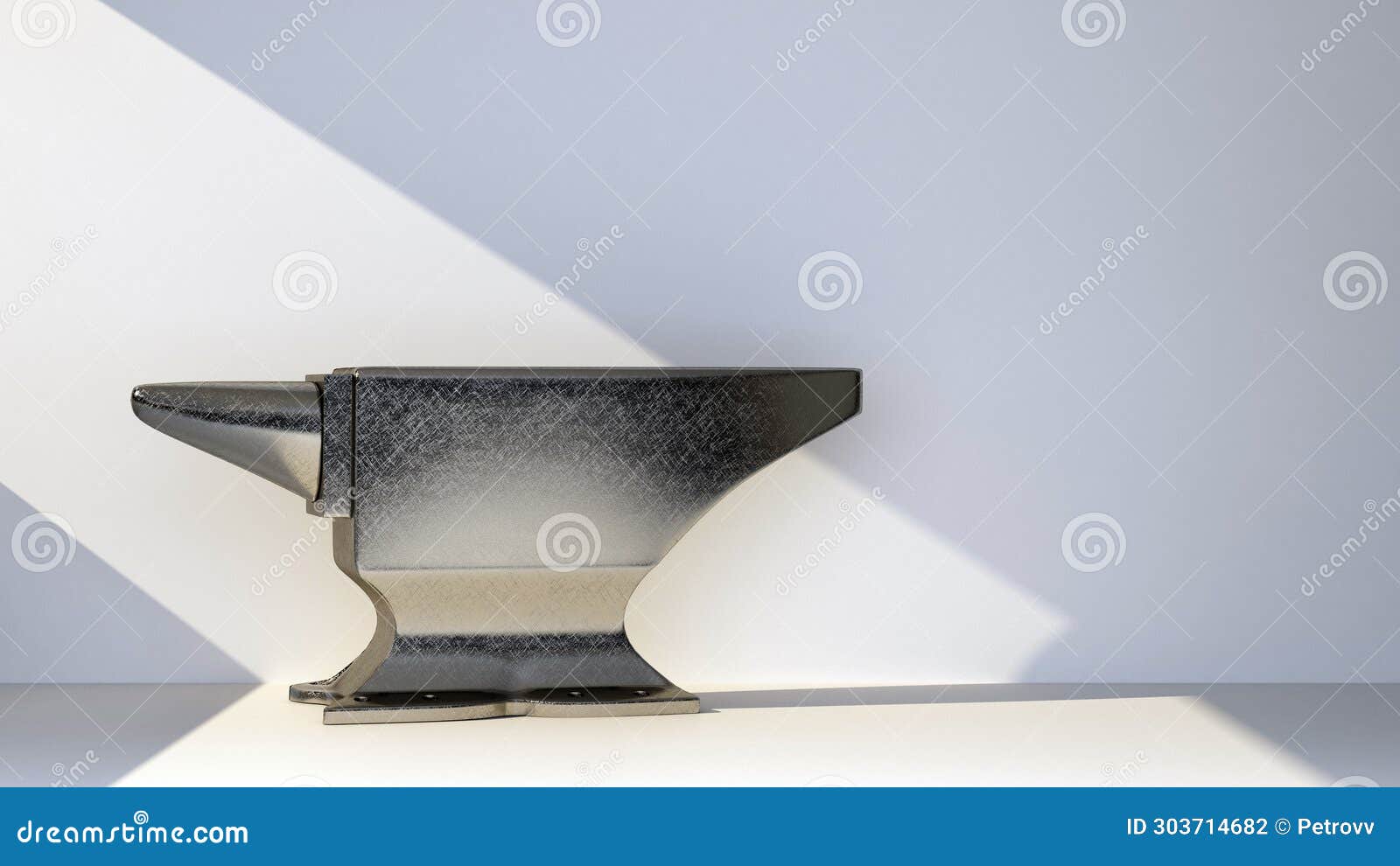 Anvil in beam of light stock illustration. Illustration of empty ...