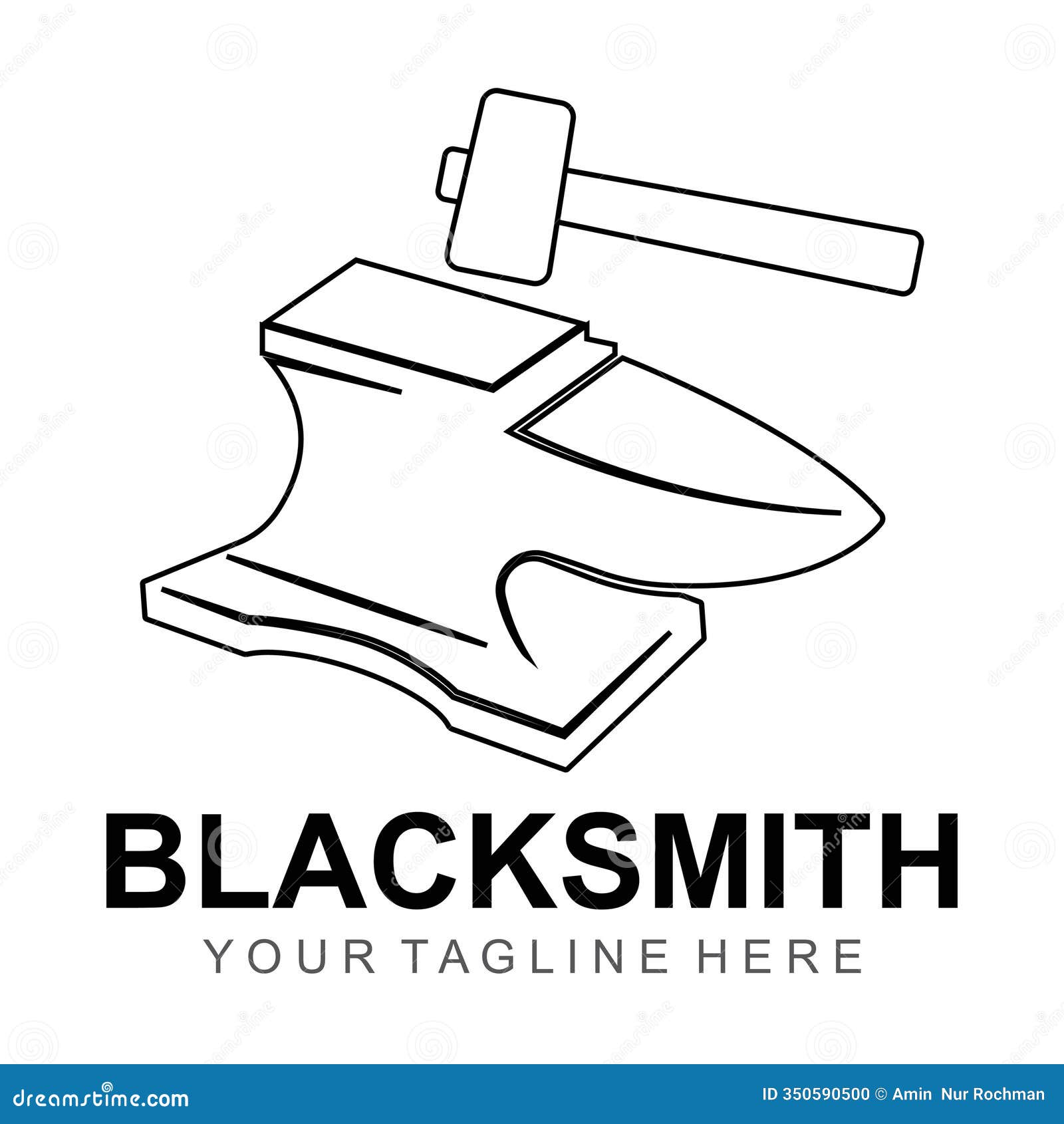 Anvil for Blacksmith Illustration Symbol Vector Logo Stock Illustration ...