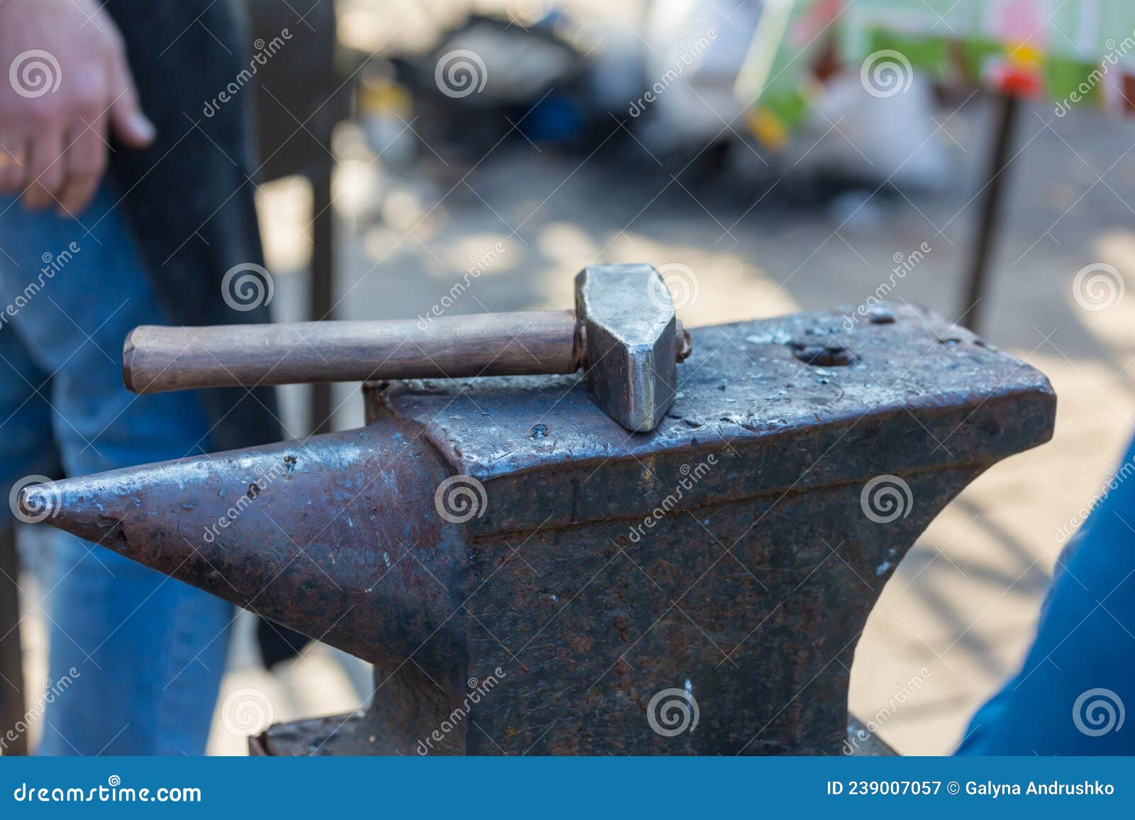 Anvil stock image. Image of flaming, forge, glowing - 239007057