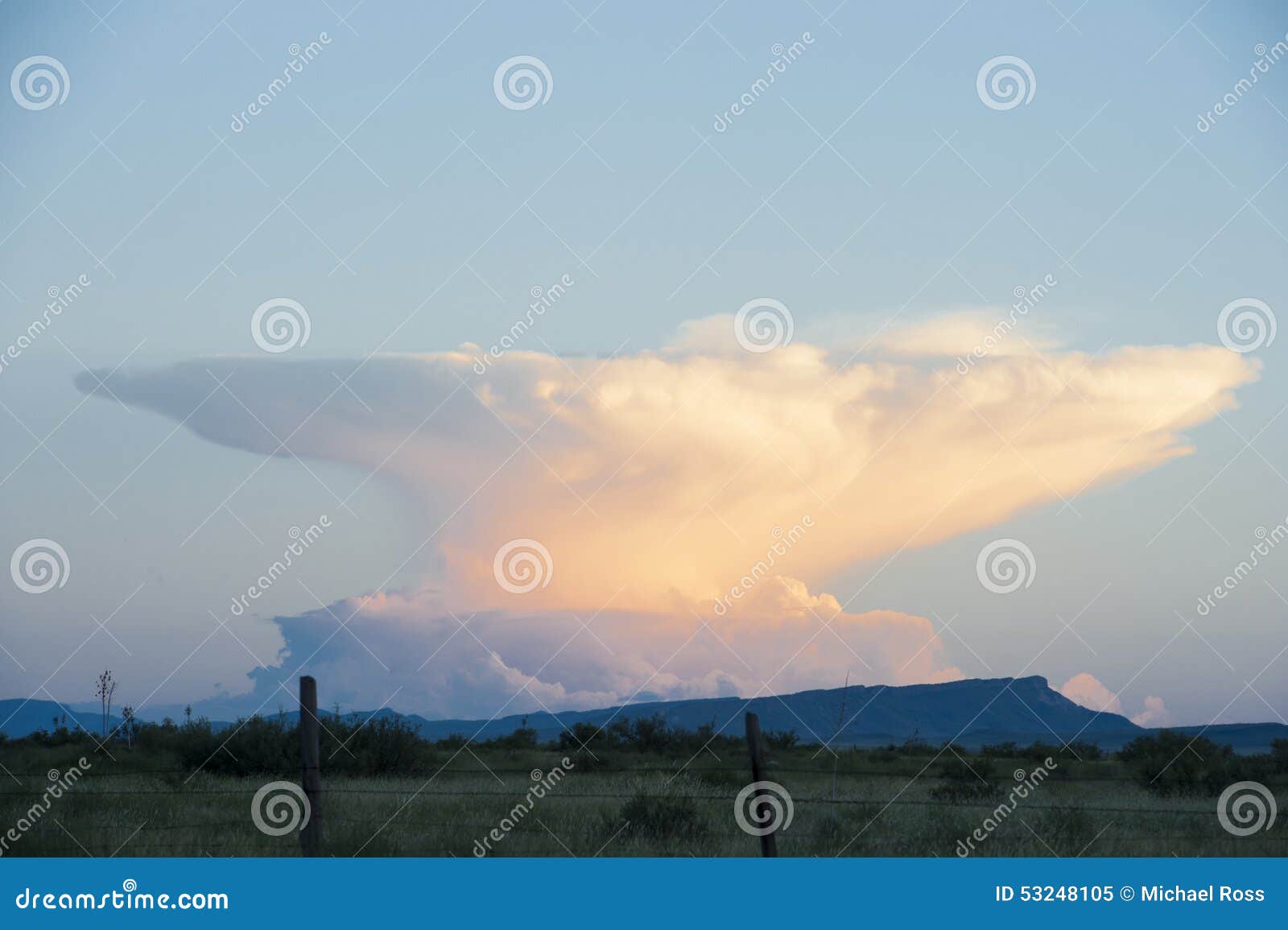 Anvil Cloud Thunderstorm in the Distance Stock Image - Image of anvil ...